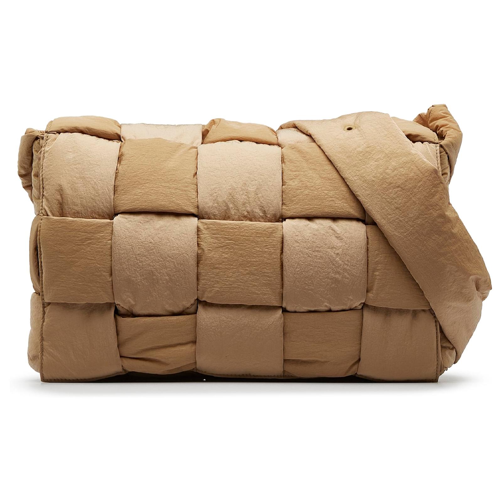 Bottega Veneta Brown Intrecciato Padded Tech Cassette Nylon Cloth ref ...