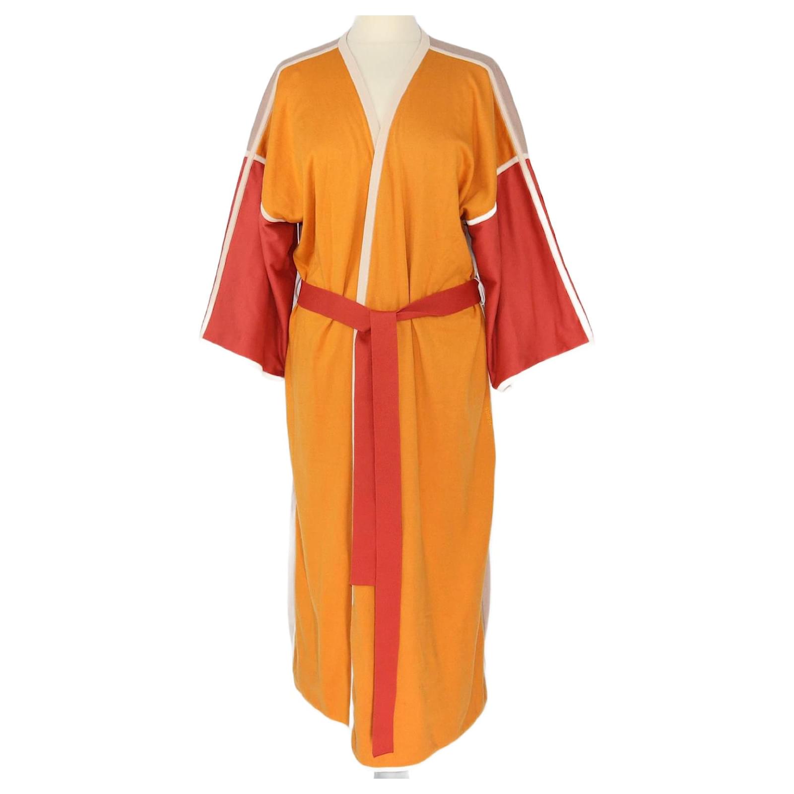 Hermès Tri Color Hestia Yukata Bathrobe Cotton ref.1113993 - Joli Closet
