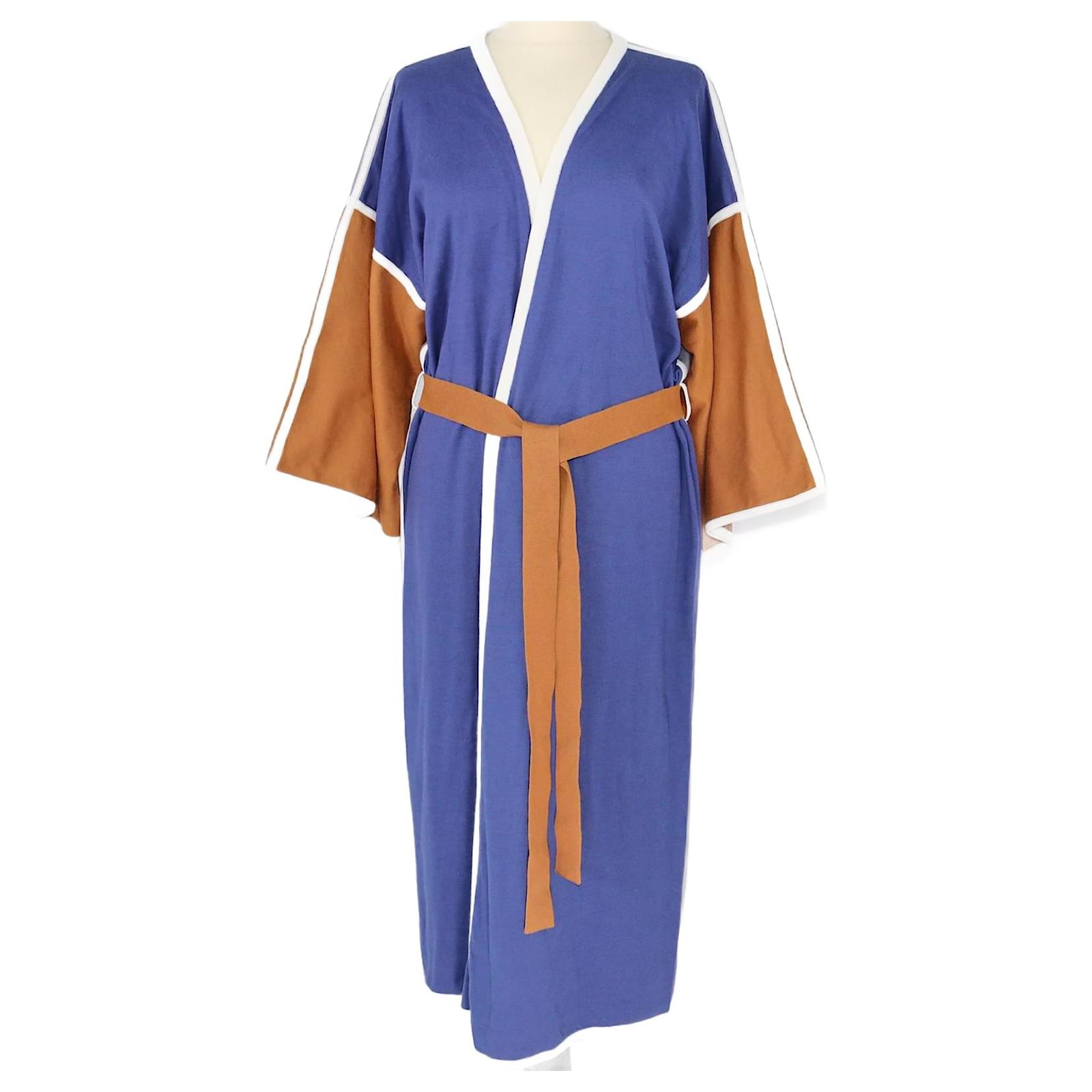 Hermès Tri Color Hestia Yukata Bathrobe Cotton ref.1113998 - Joli Closet