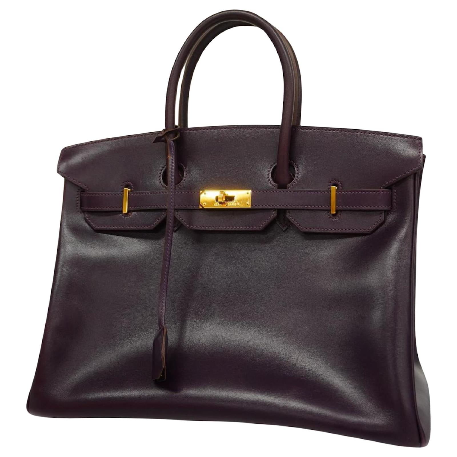 Hermès HERMES BIRKIN 35 Purple Leather ref.1115293 - Joli Closet