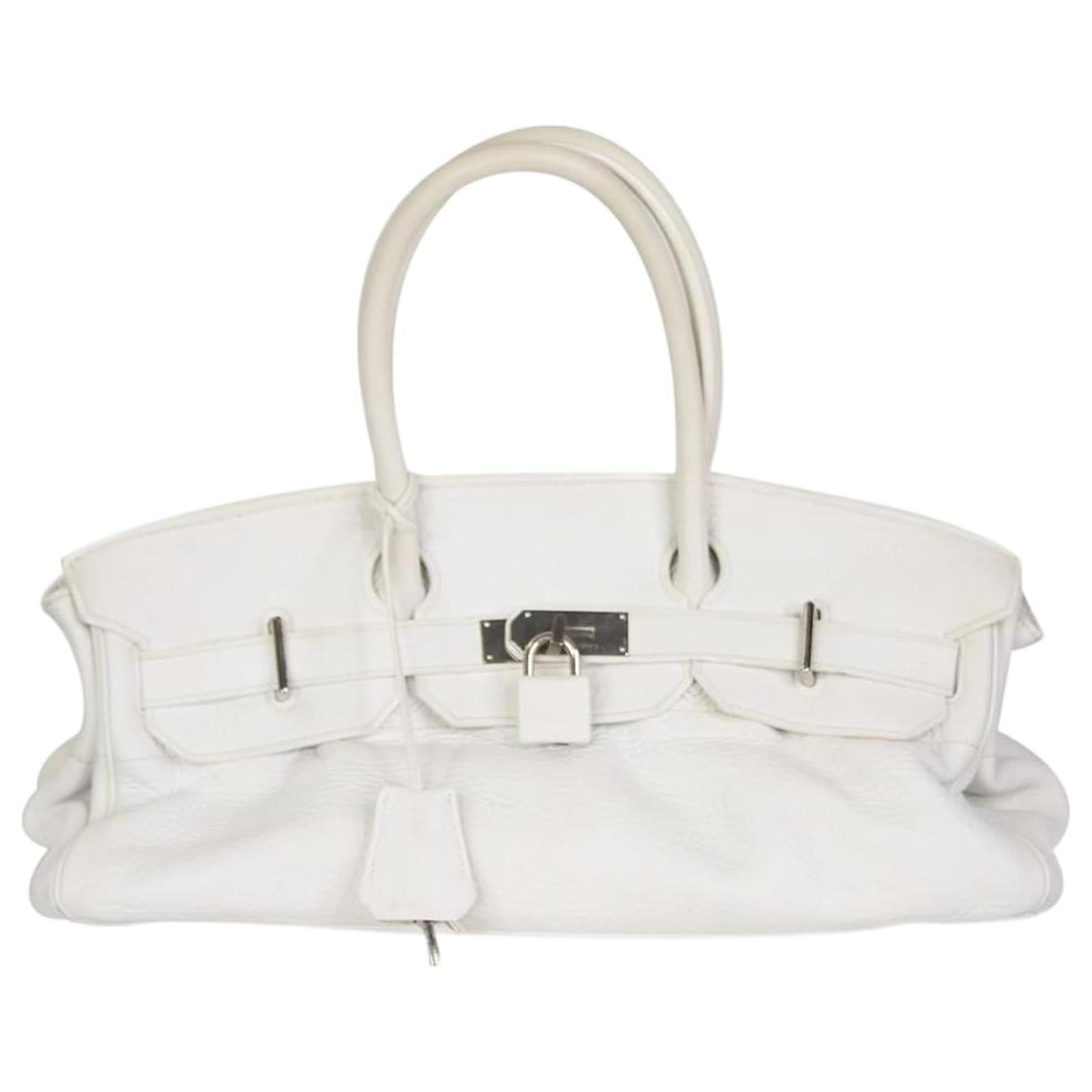Hermès Cuir Clémence blanc Le Birkin 42 ref.1117135 - Joli Closet