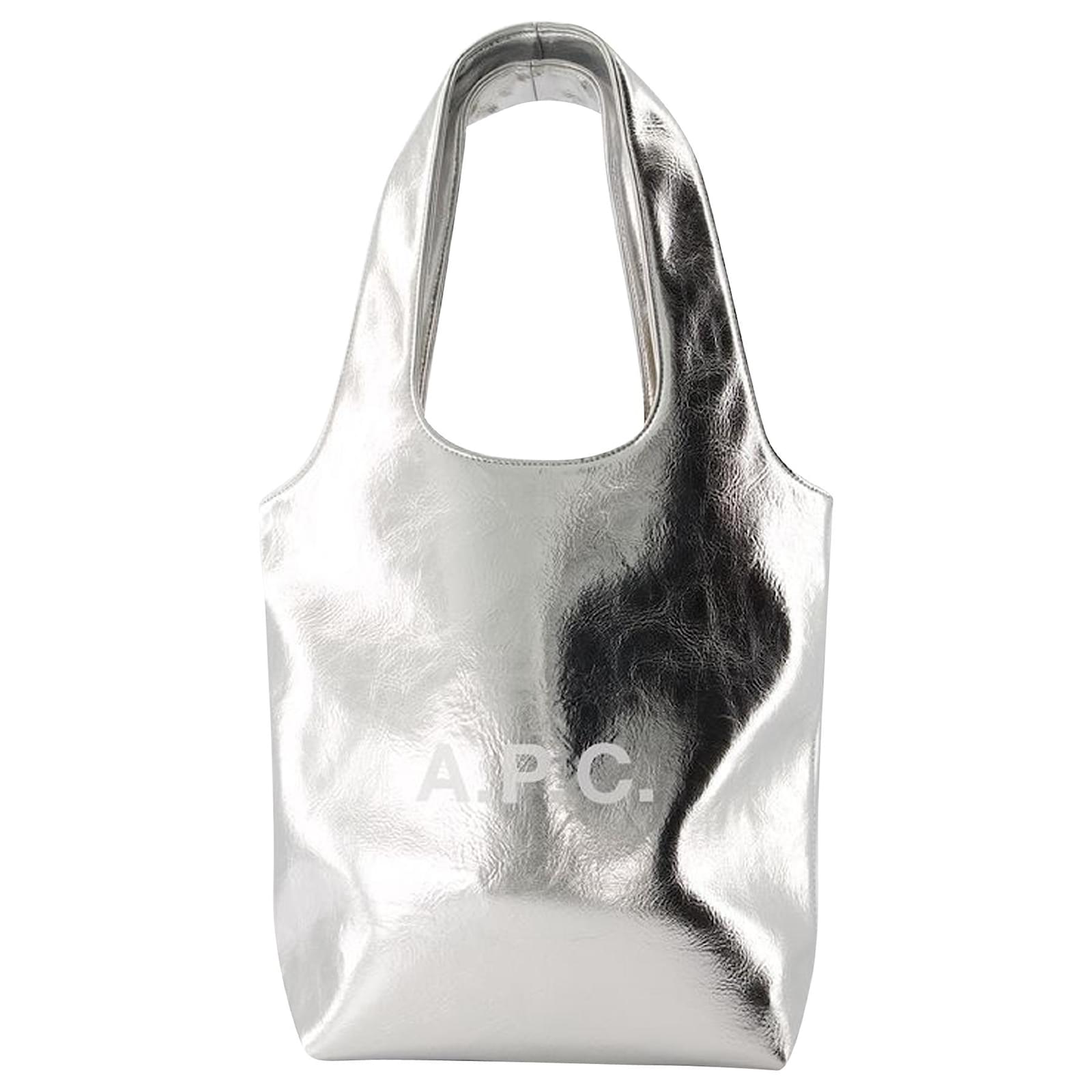 Apc Ninon Small Tote bag - A.P.C. - Synthetic - Silver Silvery Metallic ...