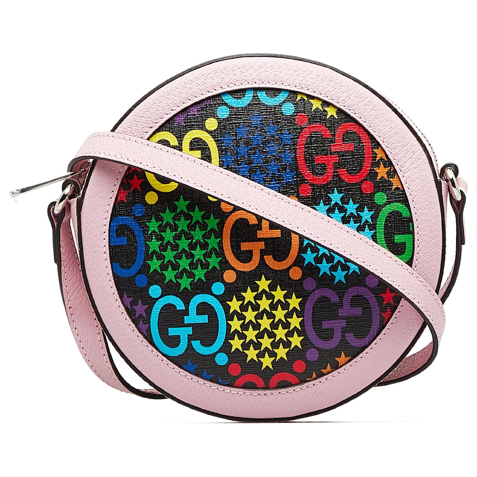 Gucci Pink GG Supreme Psychedelic Crossbody Leather Cloth Pony-style ...