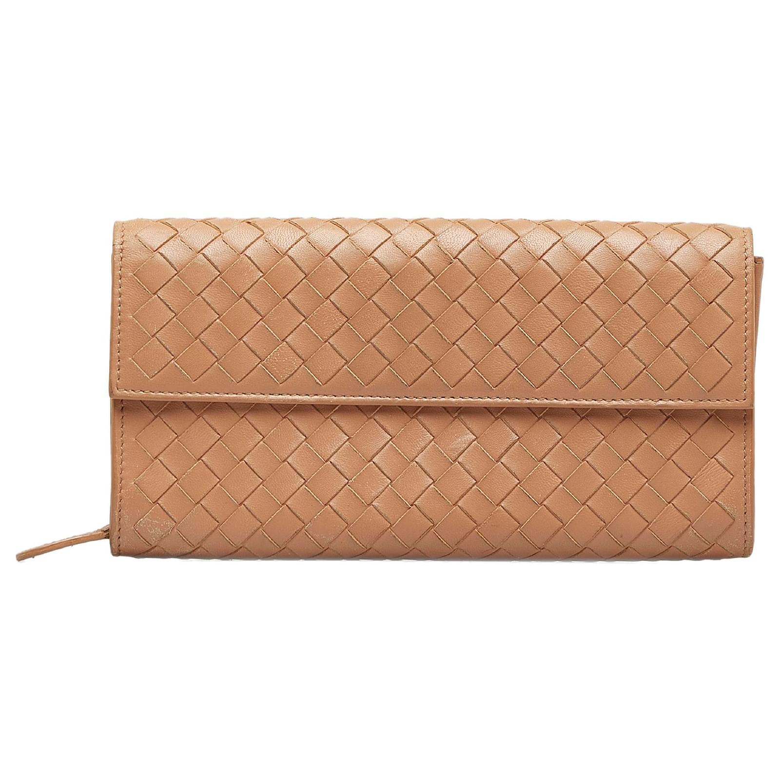 Bottega Veneta Pink Intrecciato Long Wallet Leather Pony-style calfskin ...