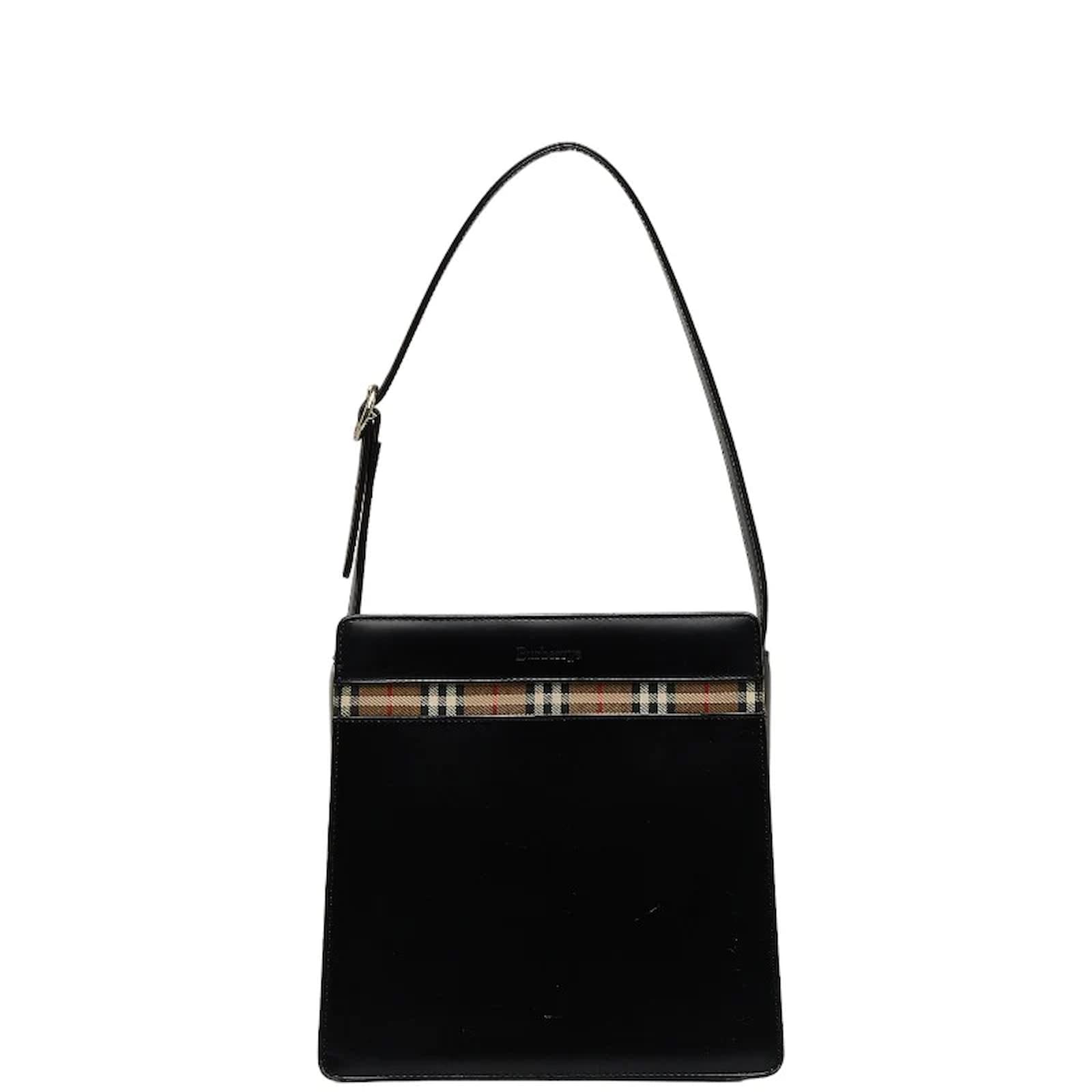 Burberry Leather Shoulder Bag Black Pony-style calfskin ref.JC1125612 ...