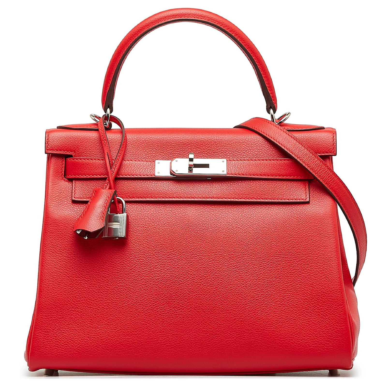 Hermès Hermes red 2020 Evercolor Kelly 28 Leather Pony-style calfskin ...