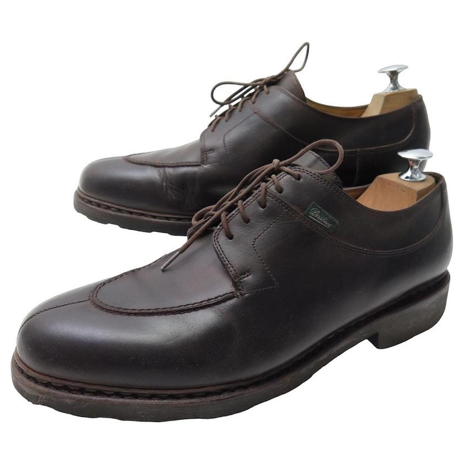 CHAUSSURES PARABOOT DERBY AVIGNON 10 44 DEMI CHASSE EN CUIR LEATHER ...