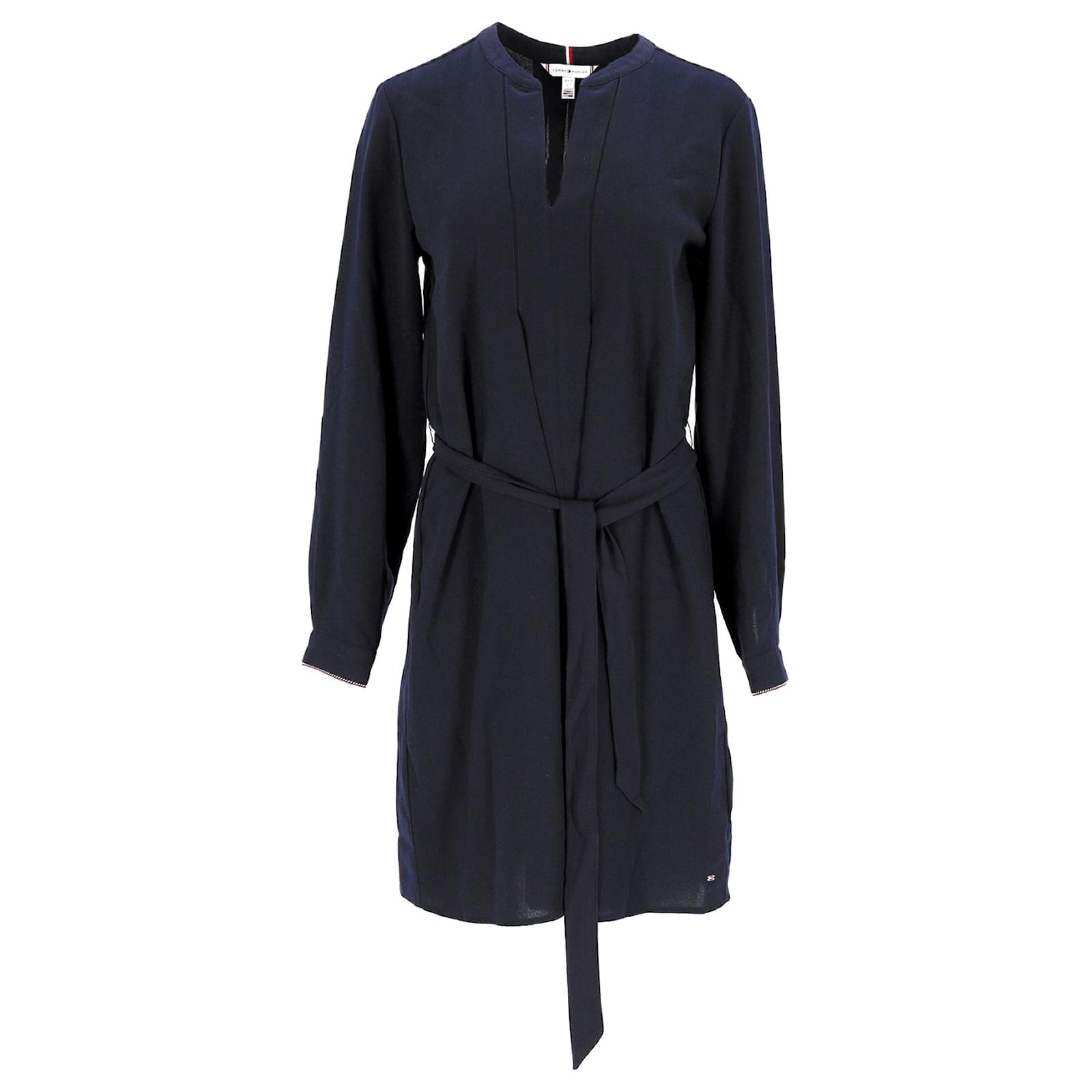 Tommy Hilfiger Robe longueur genou ceinturée pour femme Polyester Bleu ...