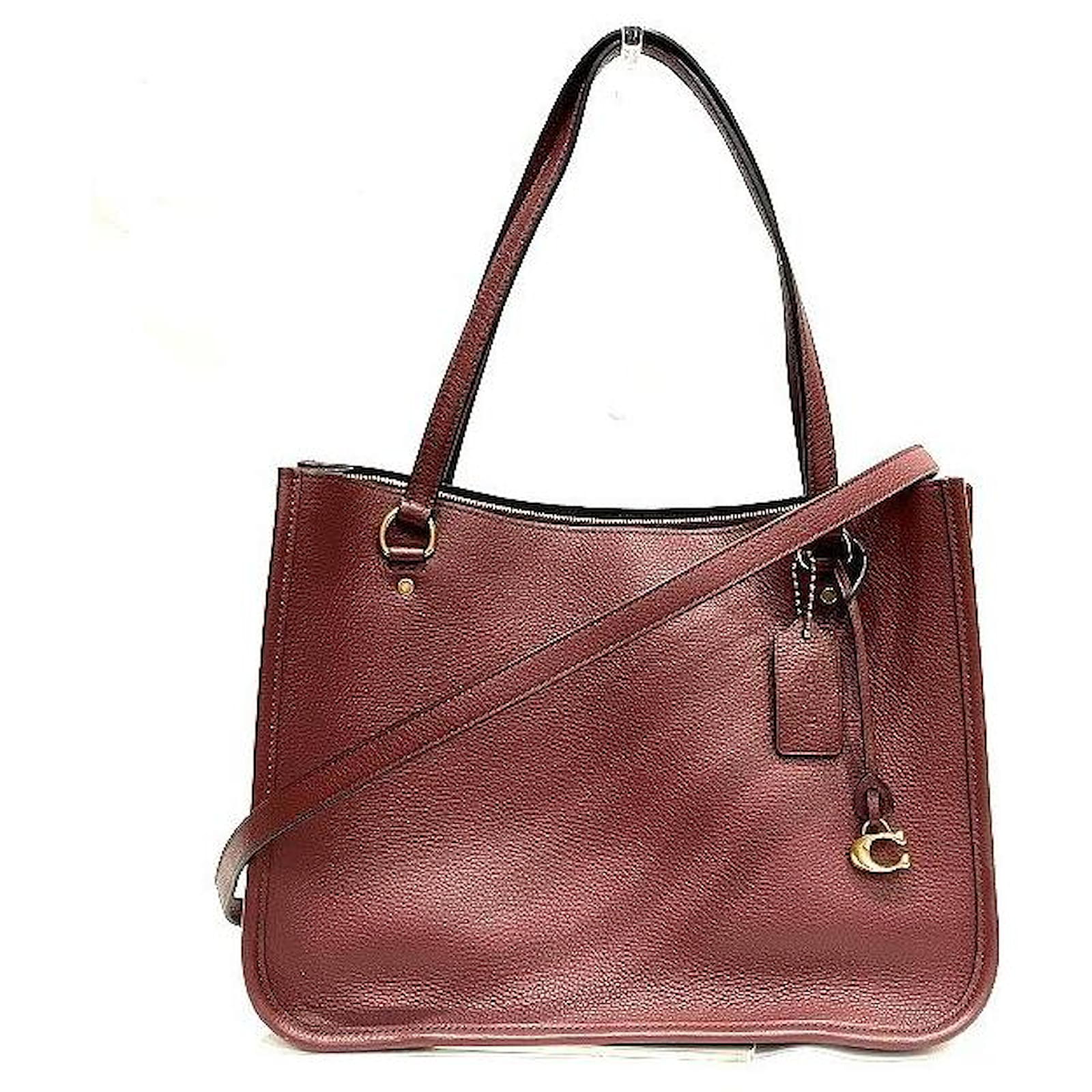 Coach Tyler Carry All Bag C3768 Brown Leather Pony-style calfskin ref ...