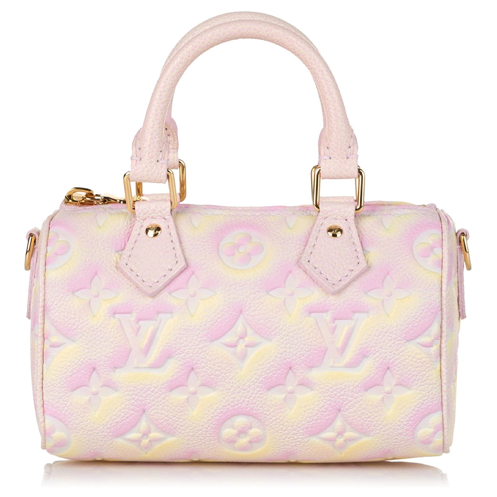 Louis Vuitton Pink Monogram Empreinte Summer Stardust Nano Speedy ...