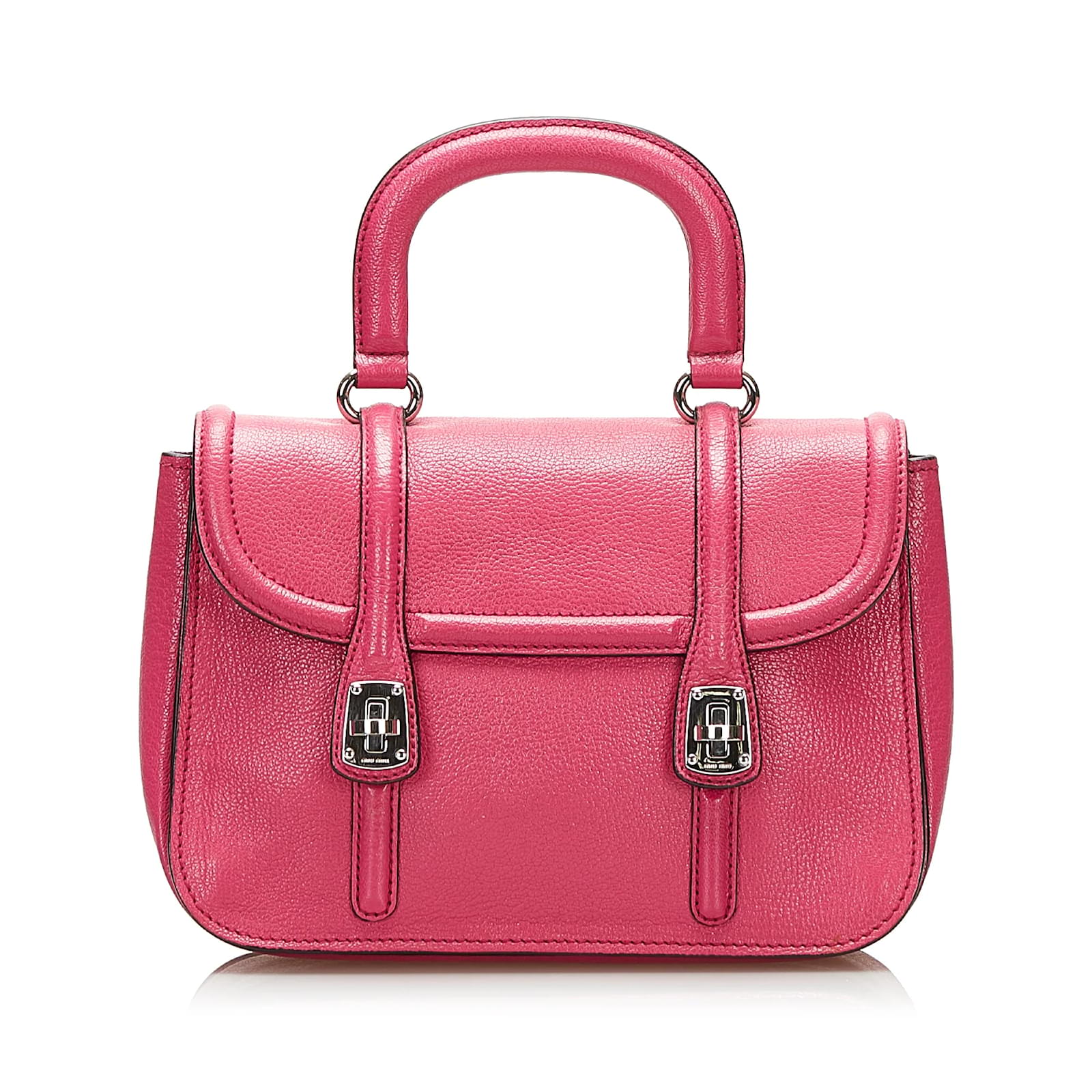 Pink Miu Miu Calf Leather Top Handle Bag ref.1135647 - Joli Closet