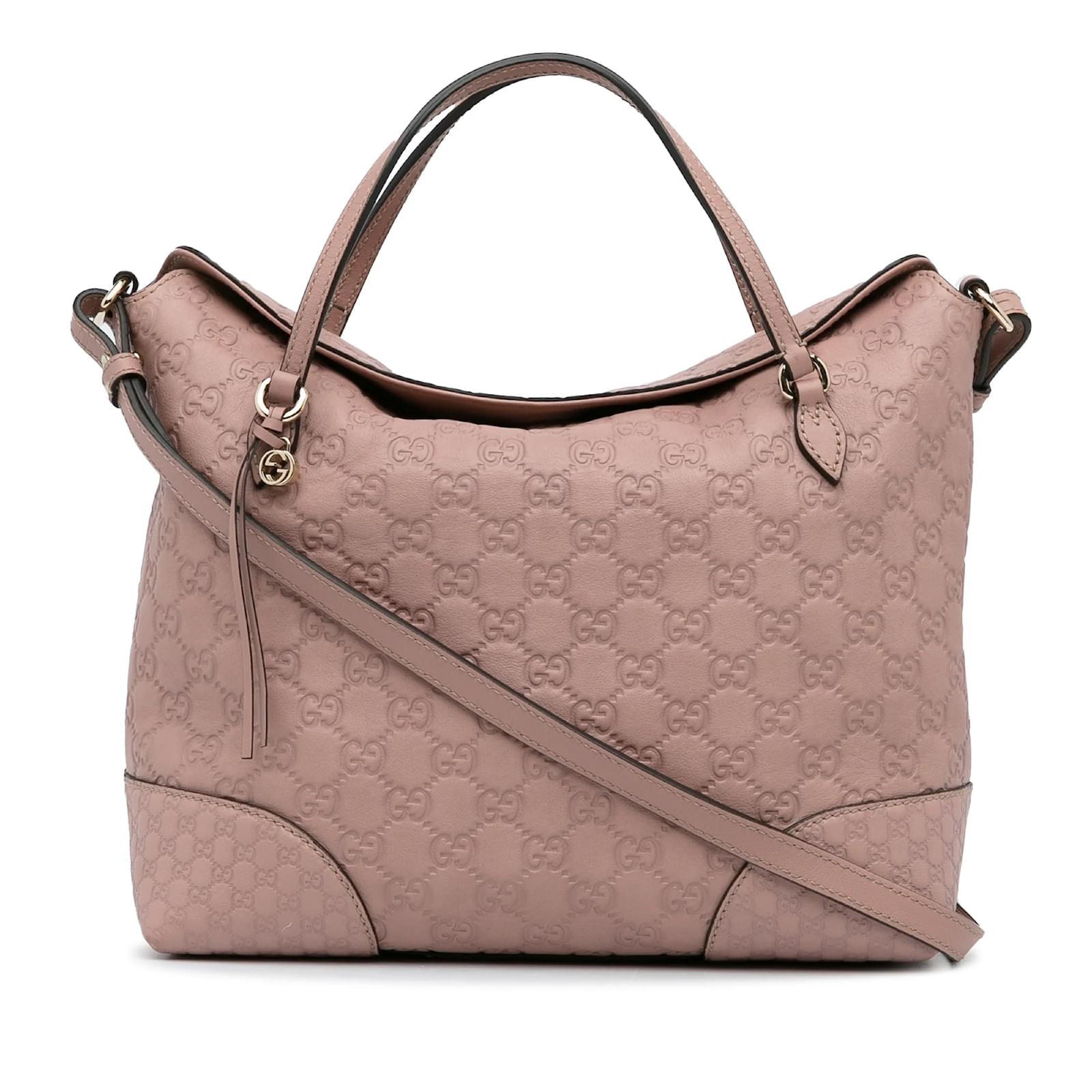 Pink Gucci Guccissima Bree Satchel Leather ref.1136188 - Joli Closet