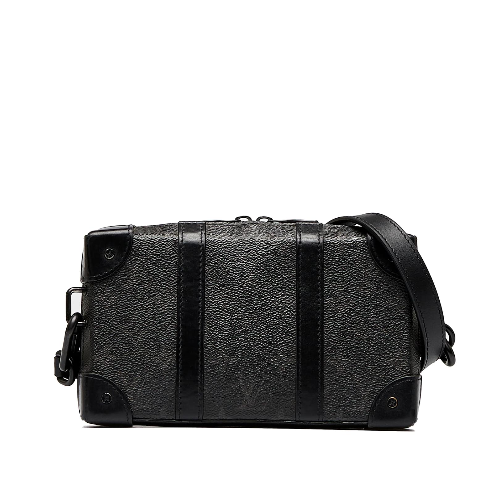 Black Louis Vuitton Monogram Eclipse Soft Trunk Wallet Crossbody Cloth ...