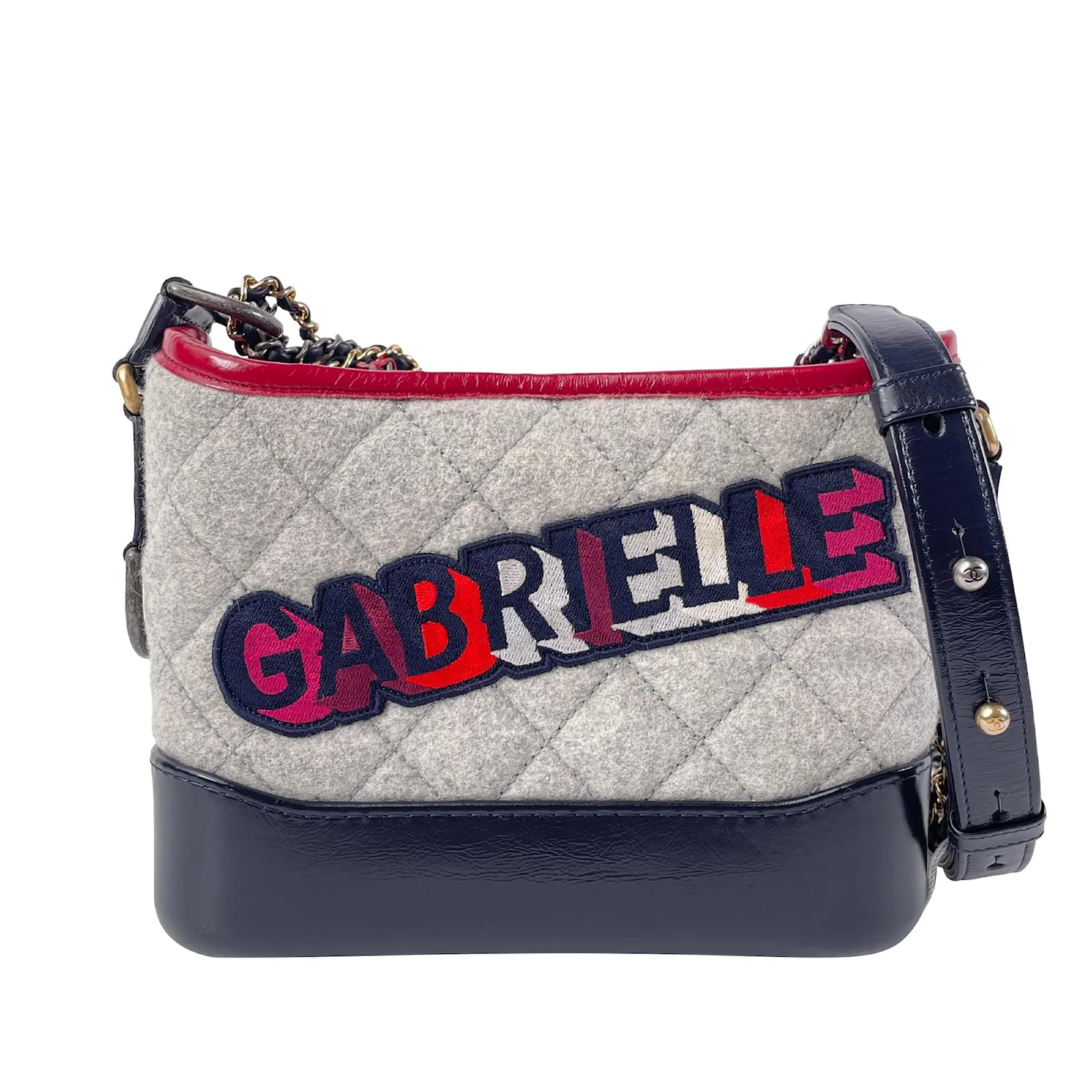 Gray Chanel Small Wool Gabrielle Crossbody ref.1137350 - Joli Closet
