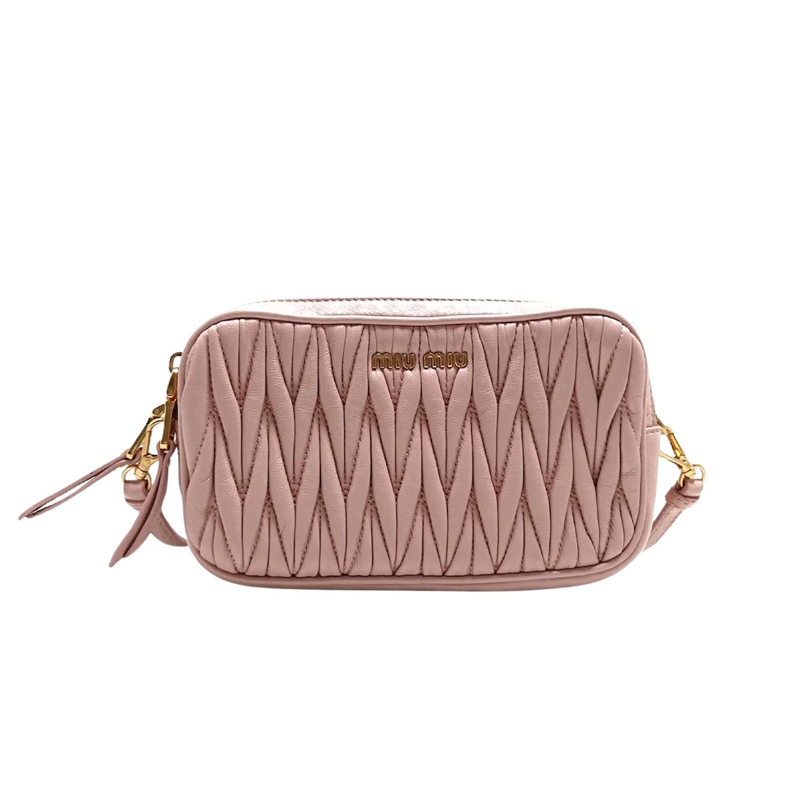 Miu Miu Gathered Pink Leather ref.1143676 - Joli Closet
