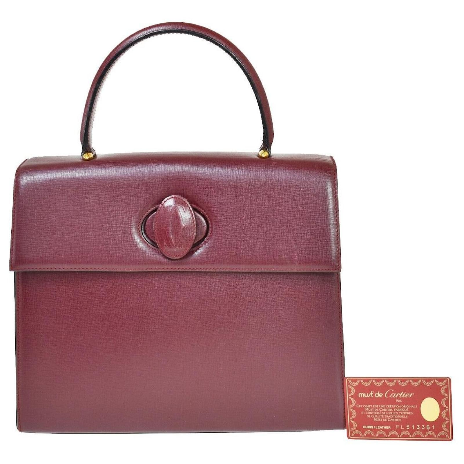 Cartier Must de Cartier Dark red Leather ref.1143727 - Joli Closet