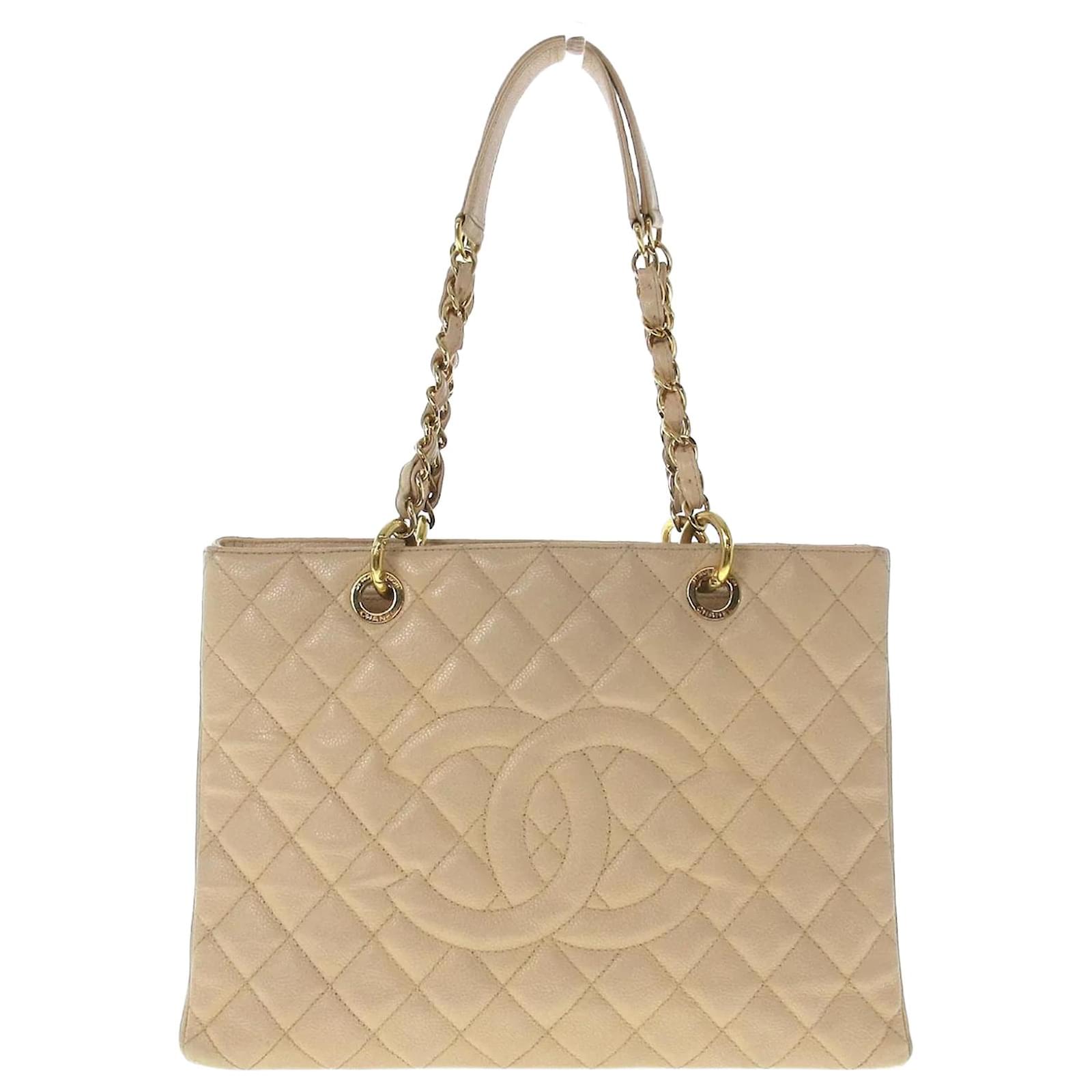 Chanel GST (grand shopping tote) Beige Leather ref.1148603 - Joli Closet