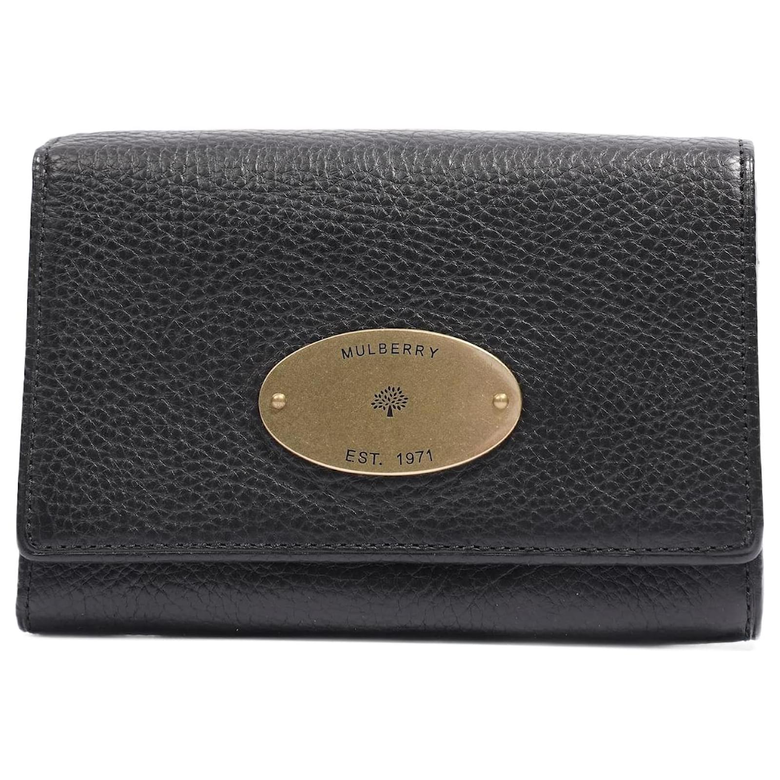 Mulberry French Purse Black Grained Leather ref.1148653 - Joli Closet