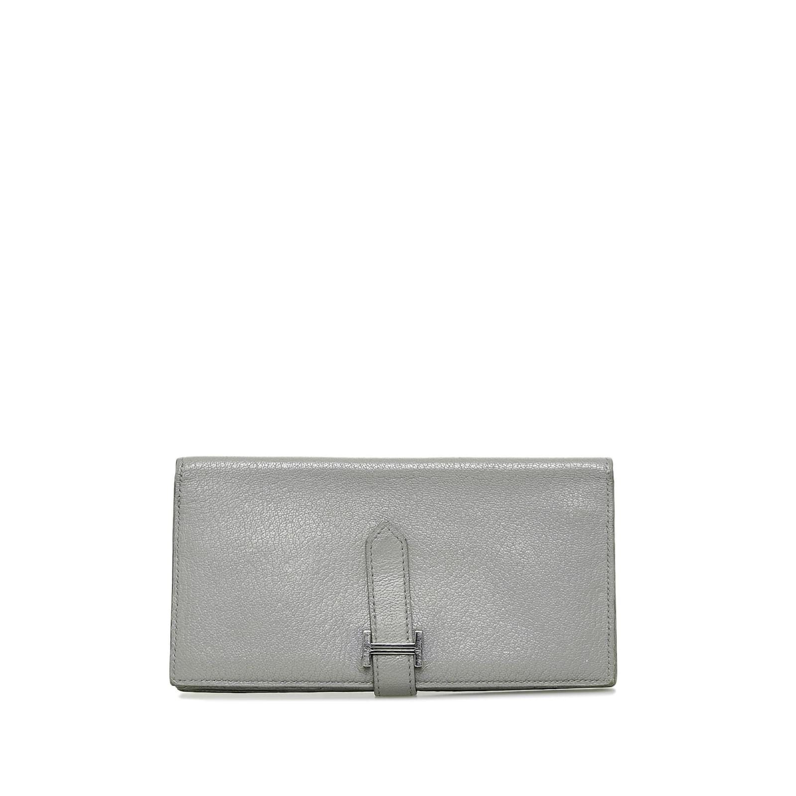 Hermès Cartera rosa Hermes Bearn Soufflet Cuero ref.1150962 - Joli Closet
