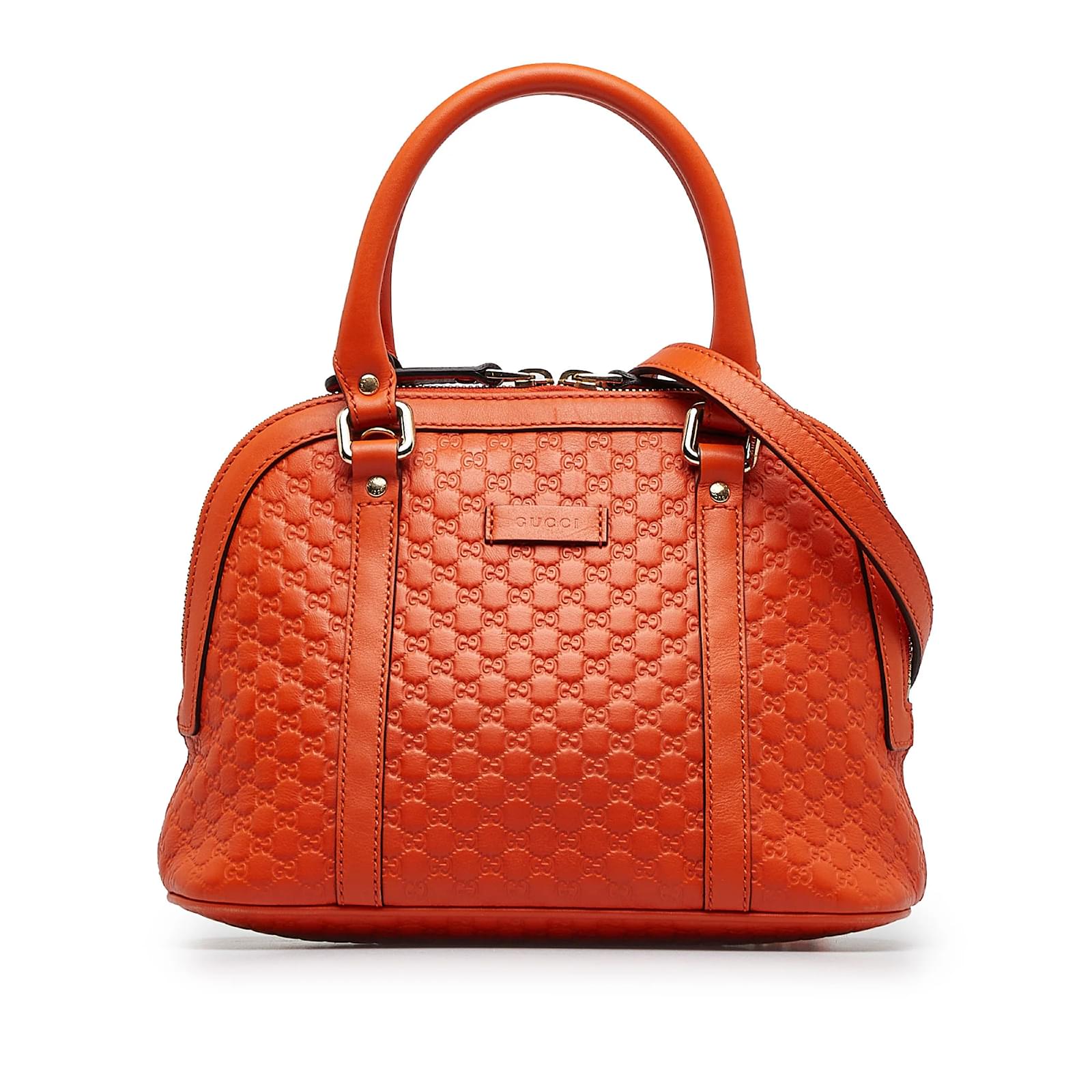 Orange Gucci Mini Microguccissima Dome Satchel Leather ref.1151021 ...