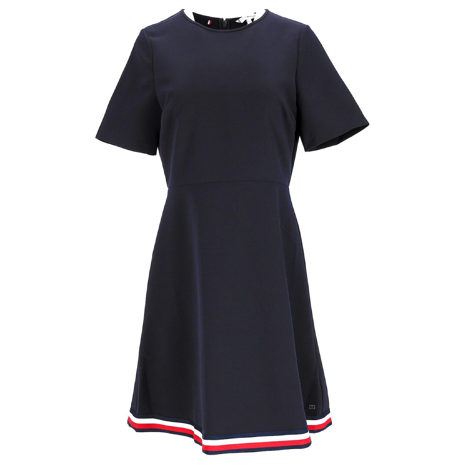 Tommy Hilfiger Robe Ajustée Et évasée à Bande Signature Pour Femme En