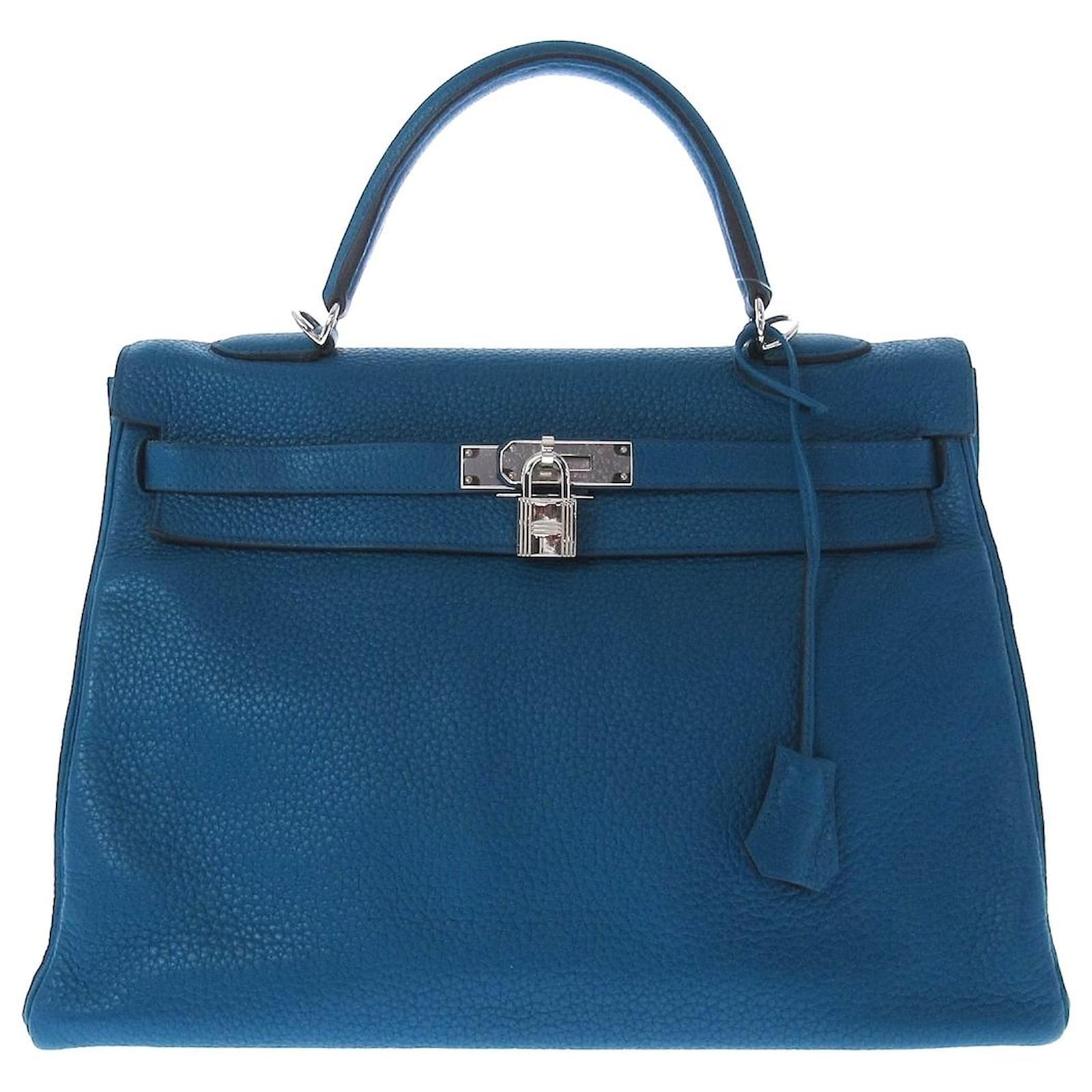 Hermès hermes kelly 35 Blue Leather ref.1158682 - Joli Closet
