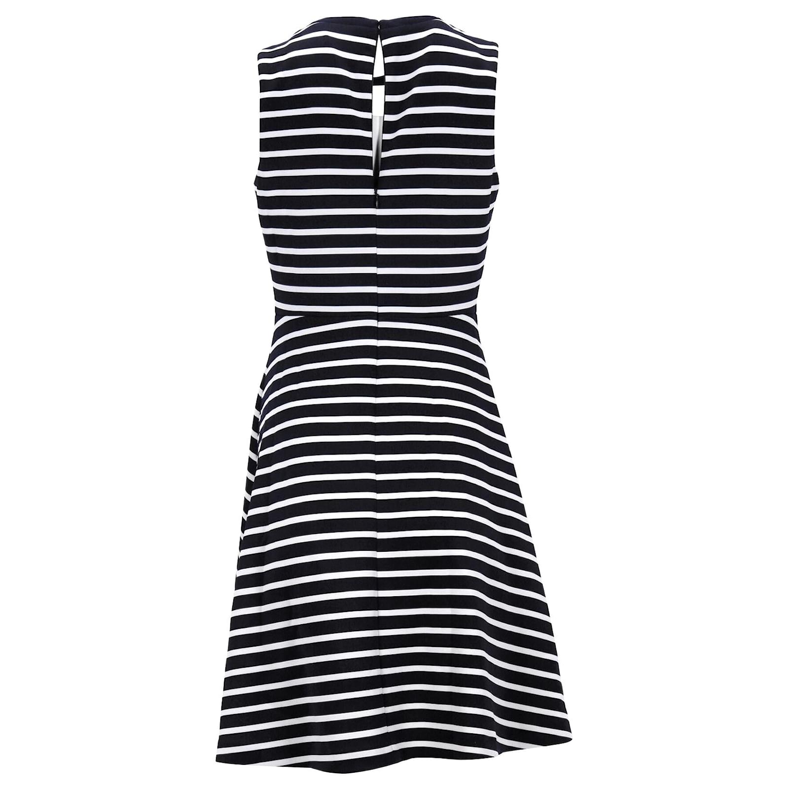 Tommy Hilfiger Robe Ajustée Et évasée à Rayures Pour Femme En Polyester
