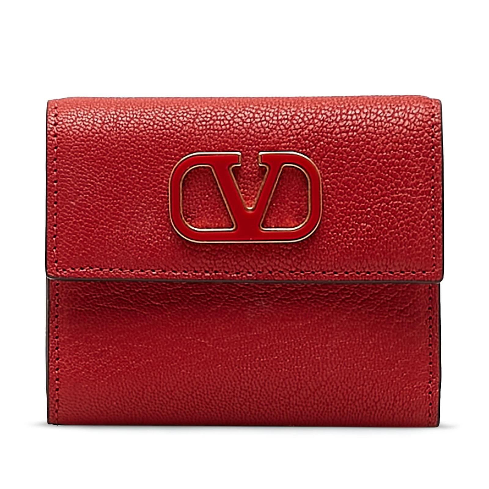 Red Valentino VLogo Leather Small Wallet ref.1160712 - Joli Closet
