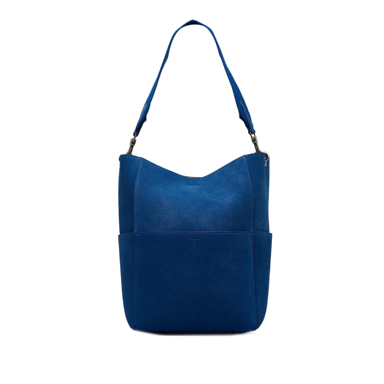 Céline Blue Celine Medium Seau Sangle Bucket Bag Leather ref.1161538 ...