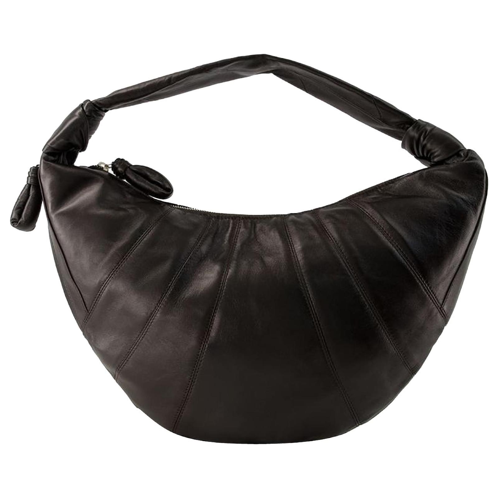 Fortune Croissant Bag - Lemaire - Leather - Dark Chocolate Brown Pony ...