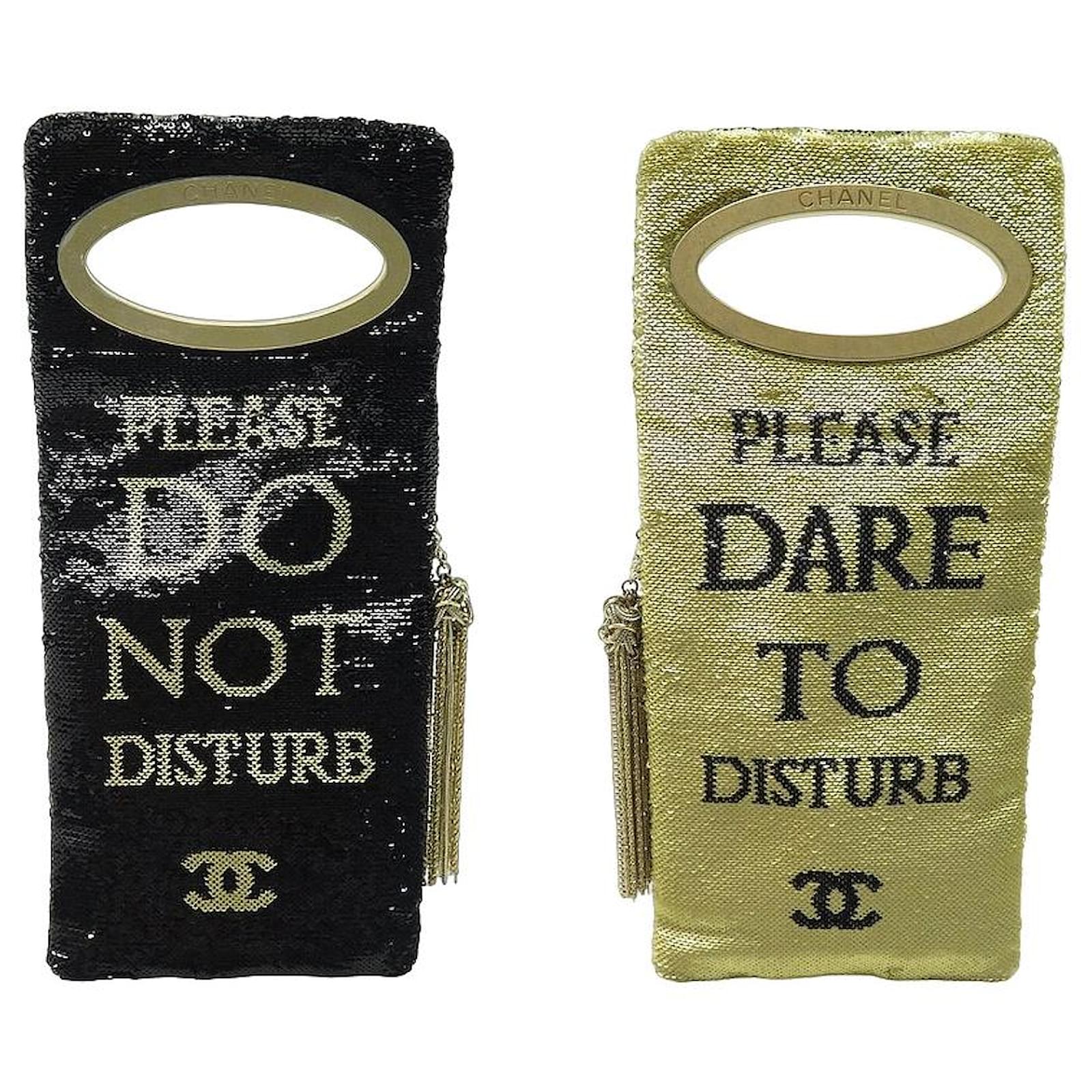 NEW CHANEL POCHETTE PLEASE DO NOT DISTURB ED LIMITEE POUCH BAG HANDBAG ...