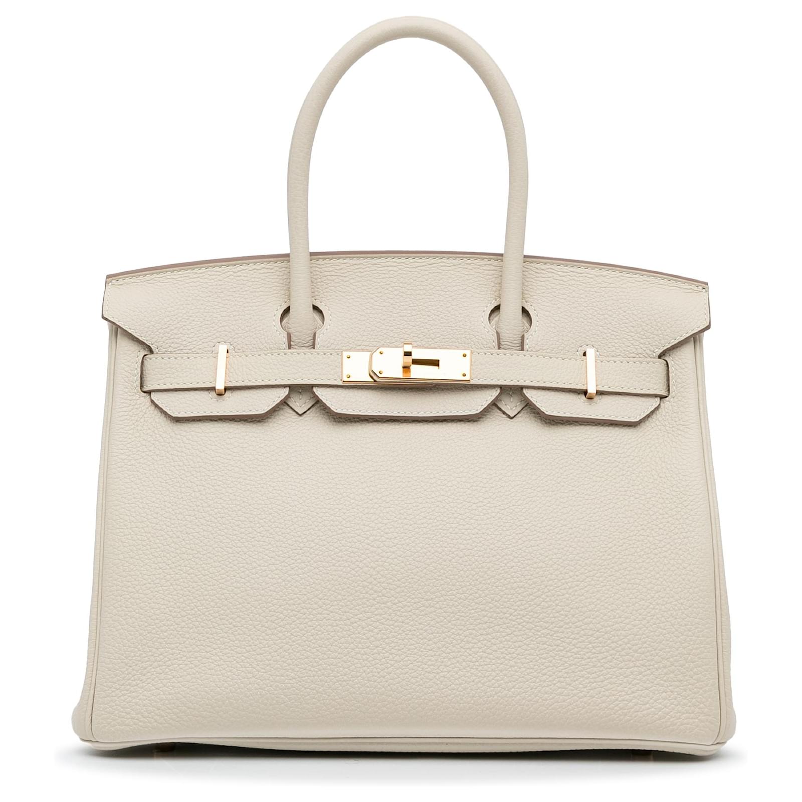 Hermès Hermes White 2021 Togo Birkin 30 Leather Pony-style calfskin ref ...