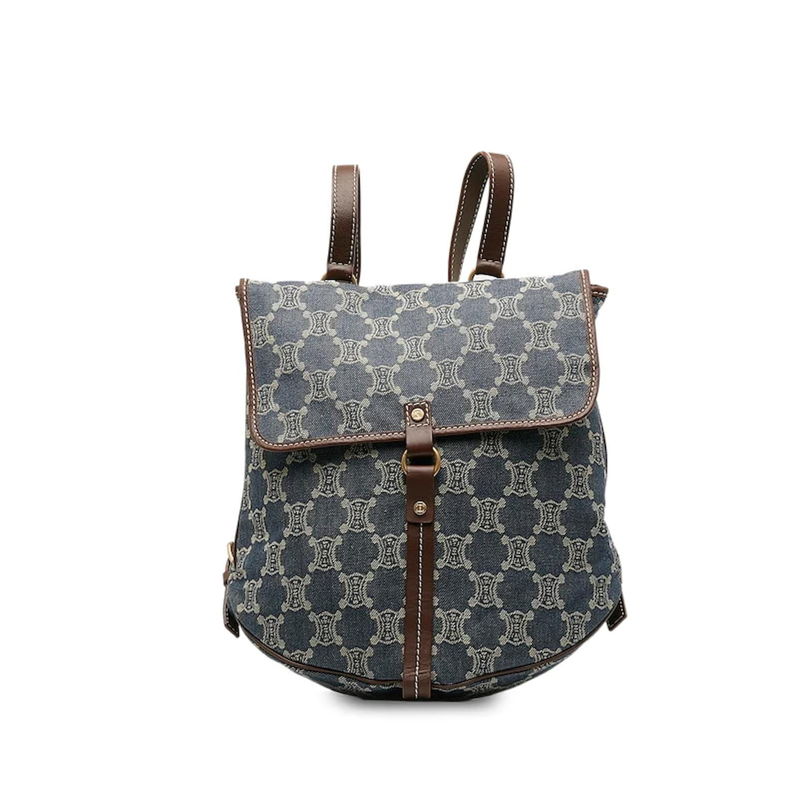 Céline Macadam Denim Backpack Blue ref.1169771 - Joli Closet