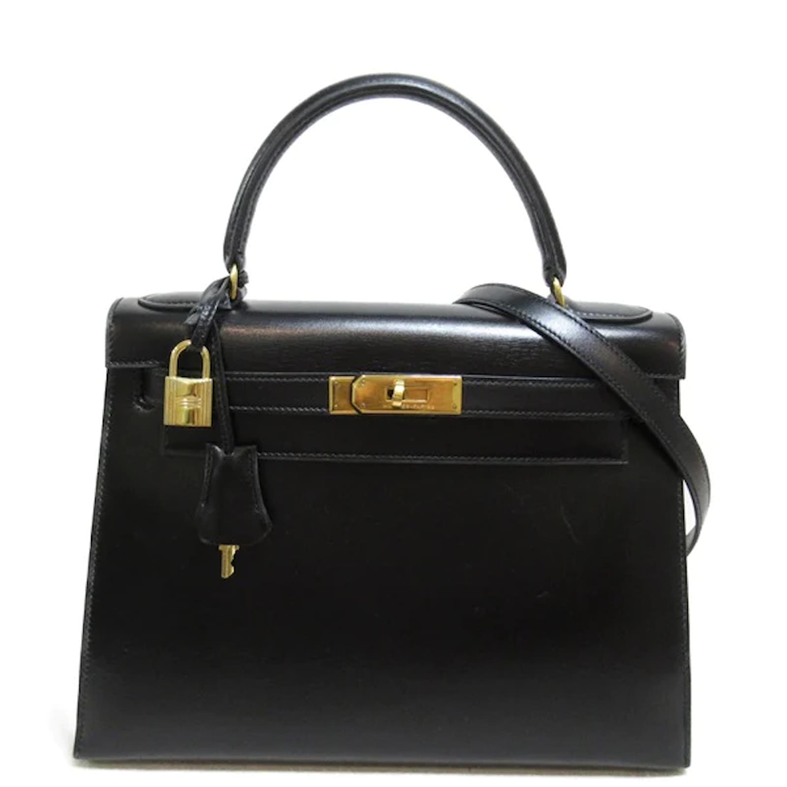 Hermès Hermes Box Calf Kelly 28 Leather Handbag in Excellent condition ...