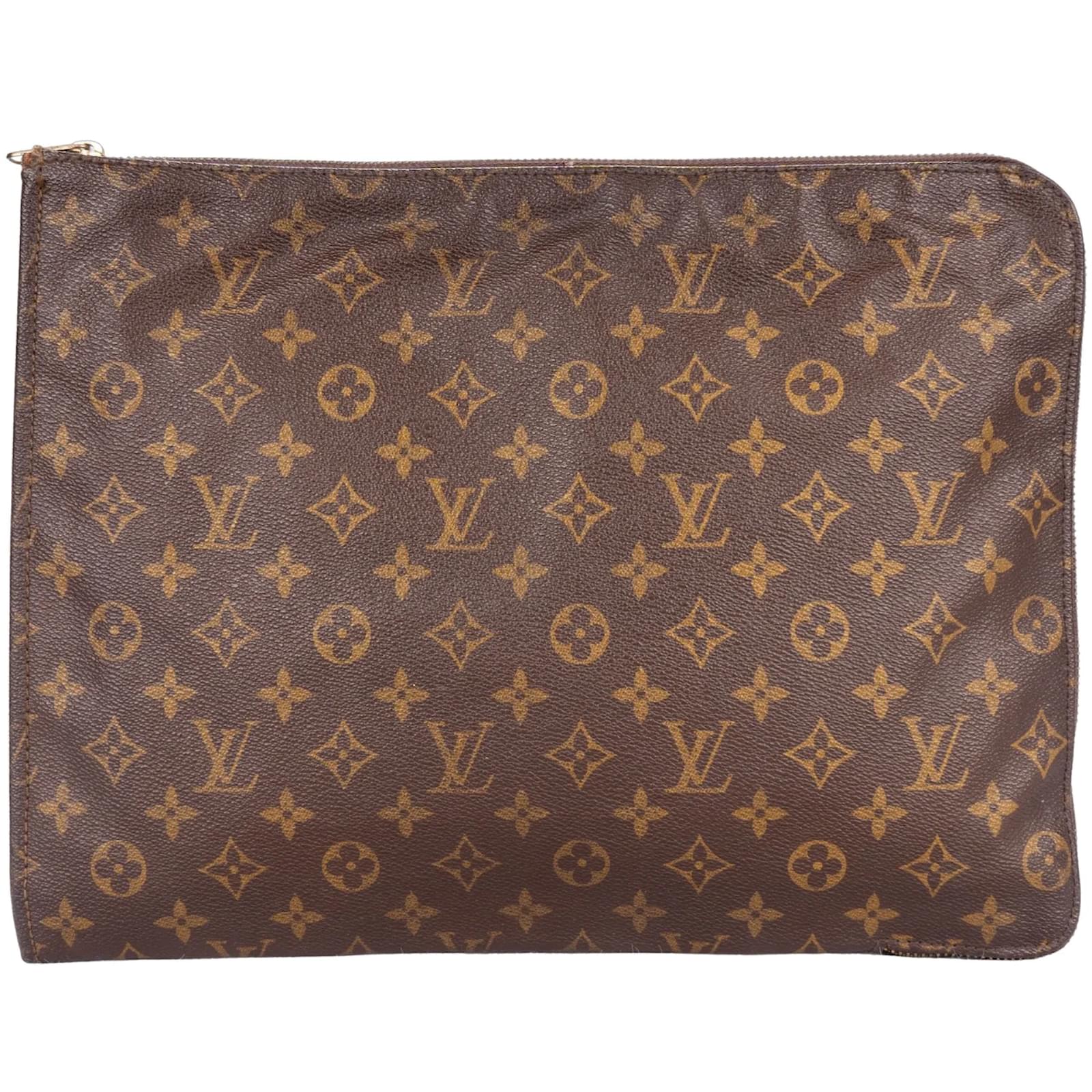 Louis Vuitton Canvas Monogram Poche Documents Brown Cloth ref.1176494 ...