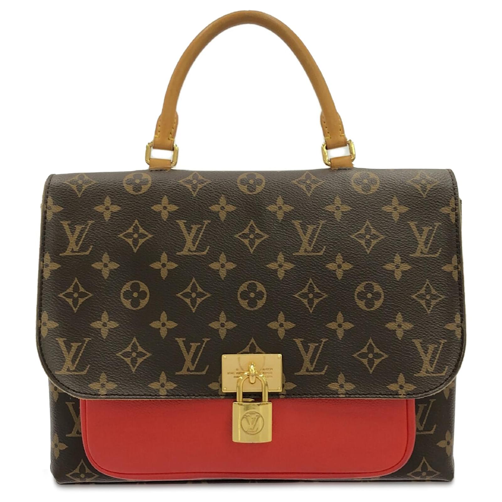Louis Vuitton Brown Monogram Marignan Leather Cloth Pony-style calfskin ...