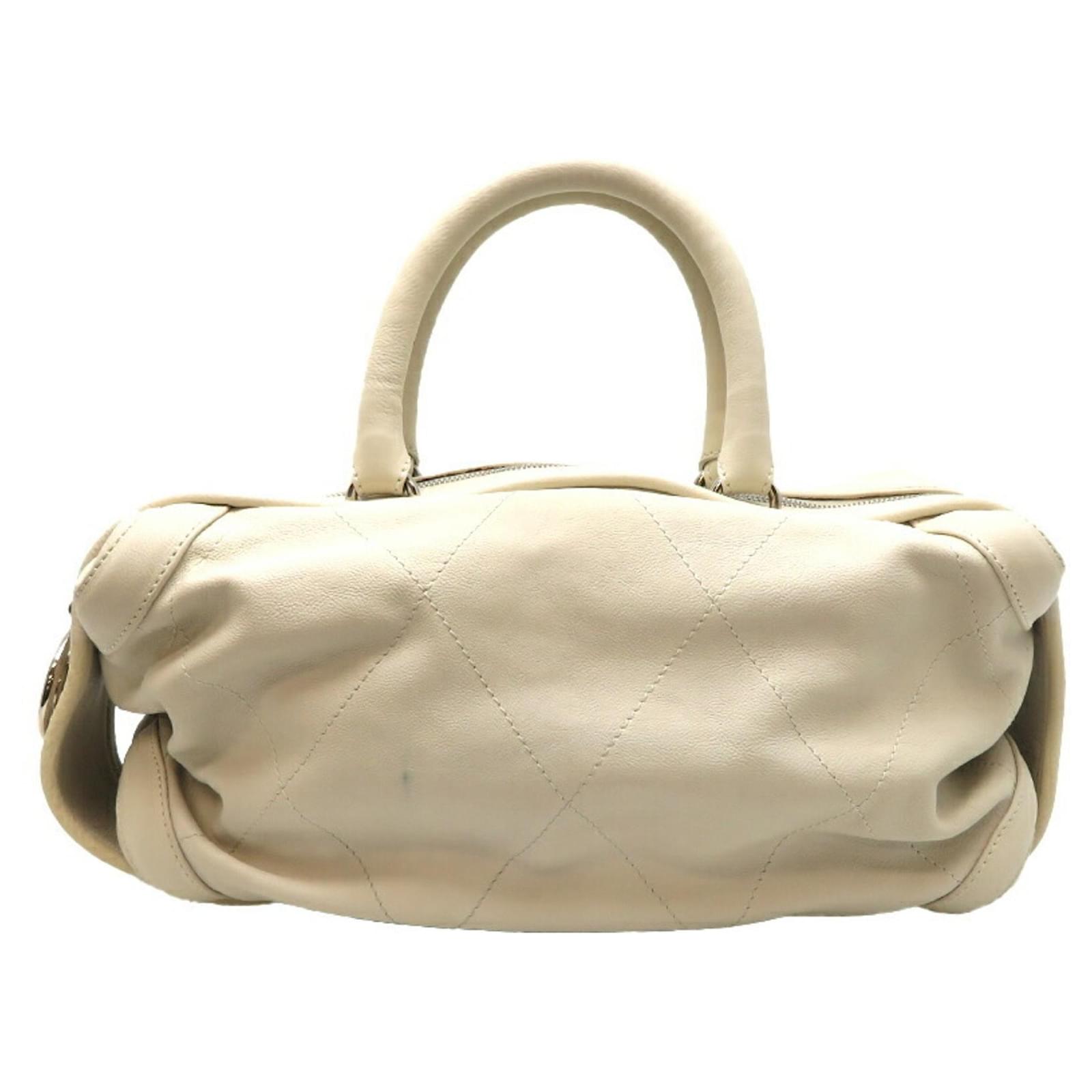 Chanel Bowling Cuir Blanc ref.1183896 - Joli Closet
