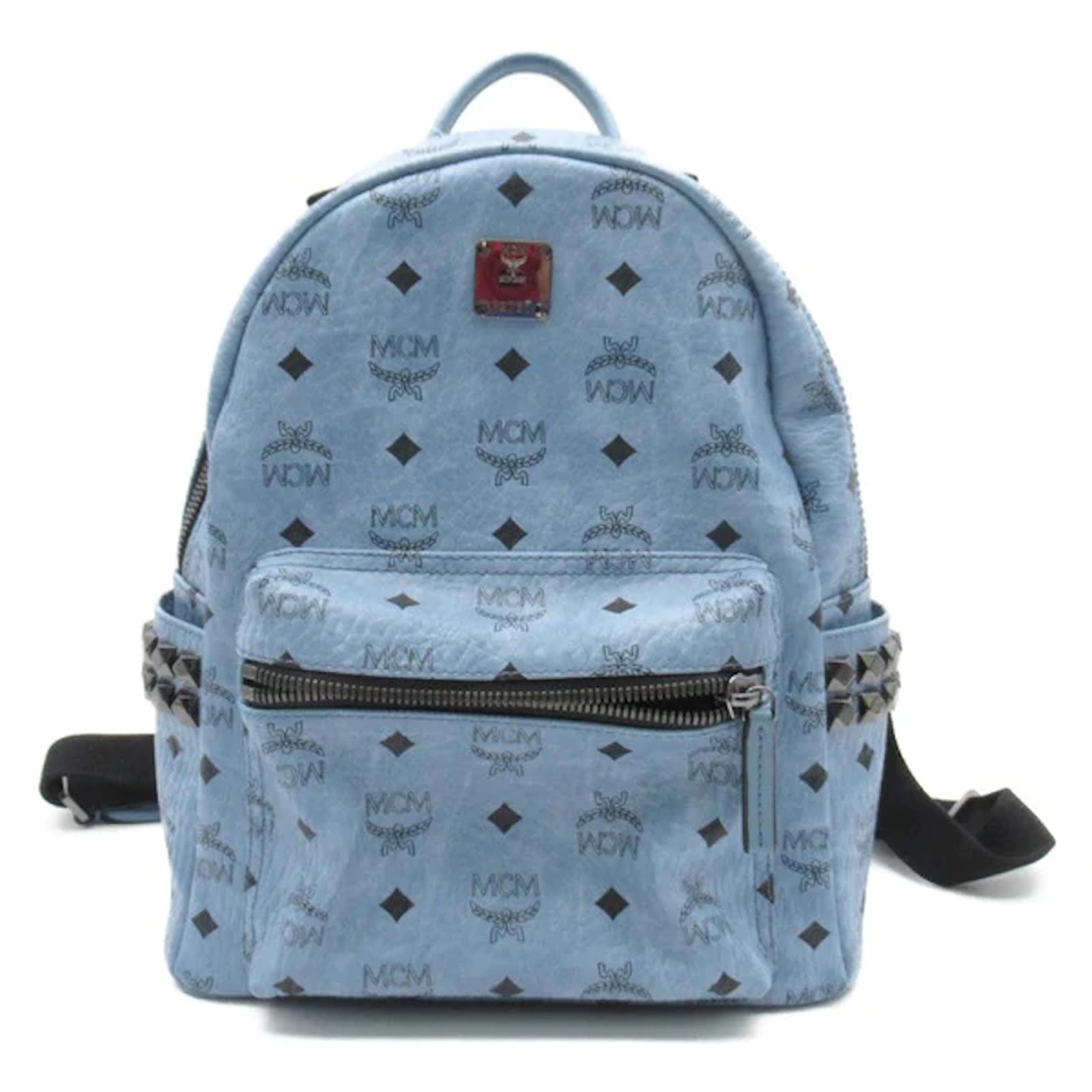 MCM Visetos Stark Backpack Blue Leather Pony-style calfskin ref.1189703 ...