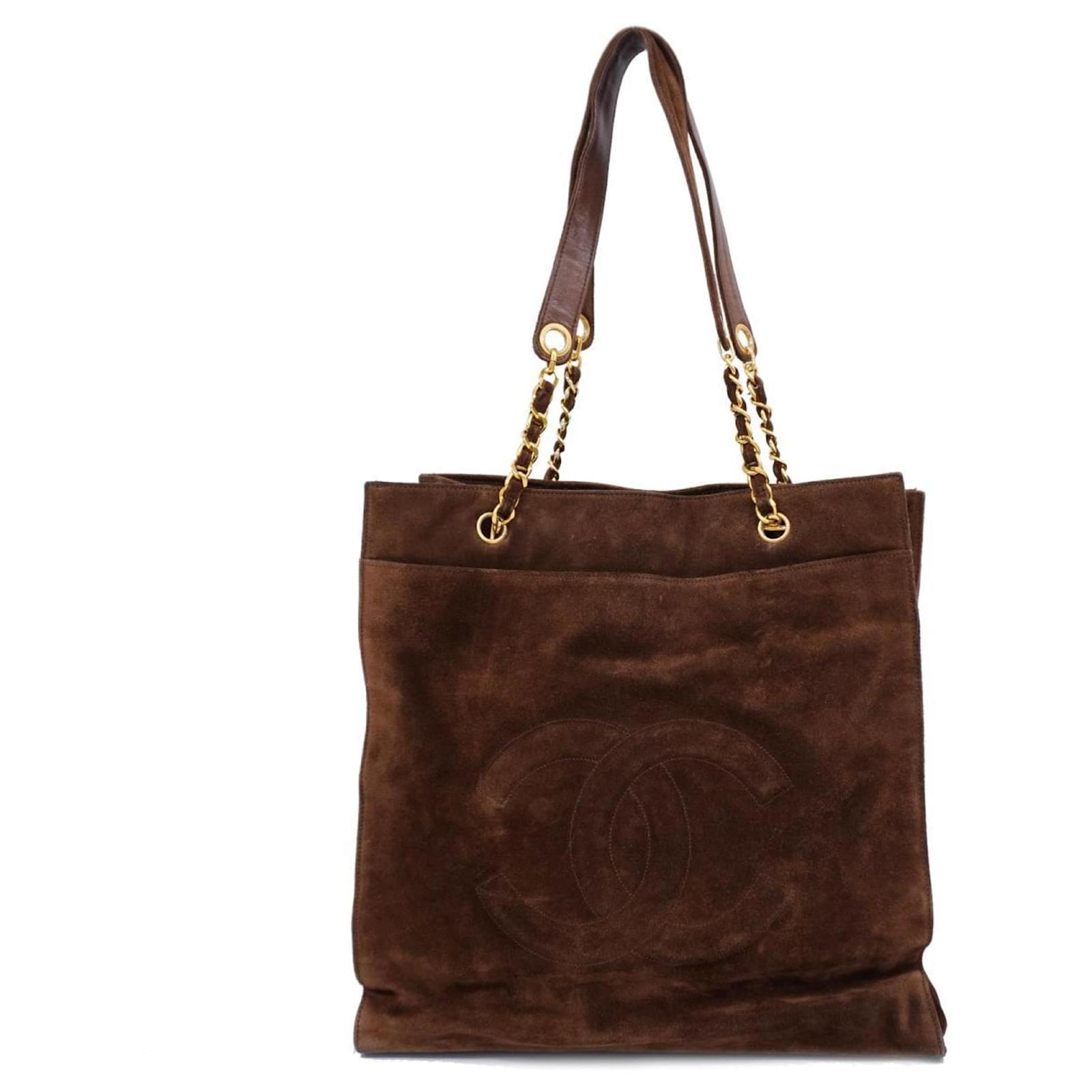 Chanel shopping Brown Suede ref.1197243 - Joli Closet