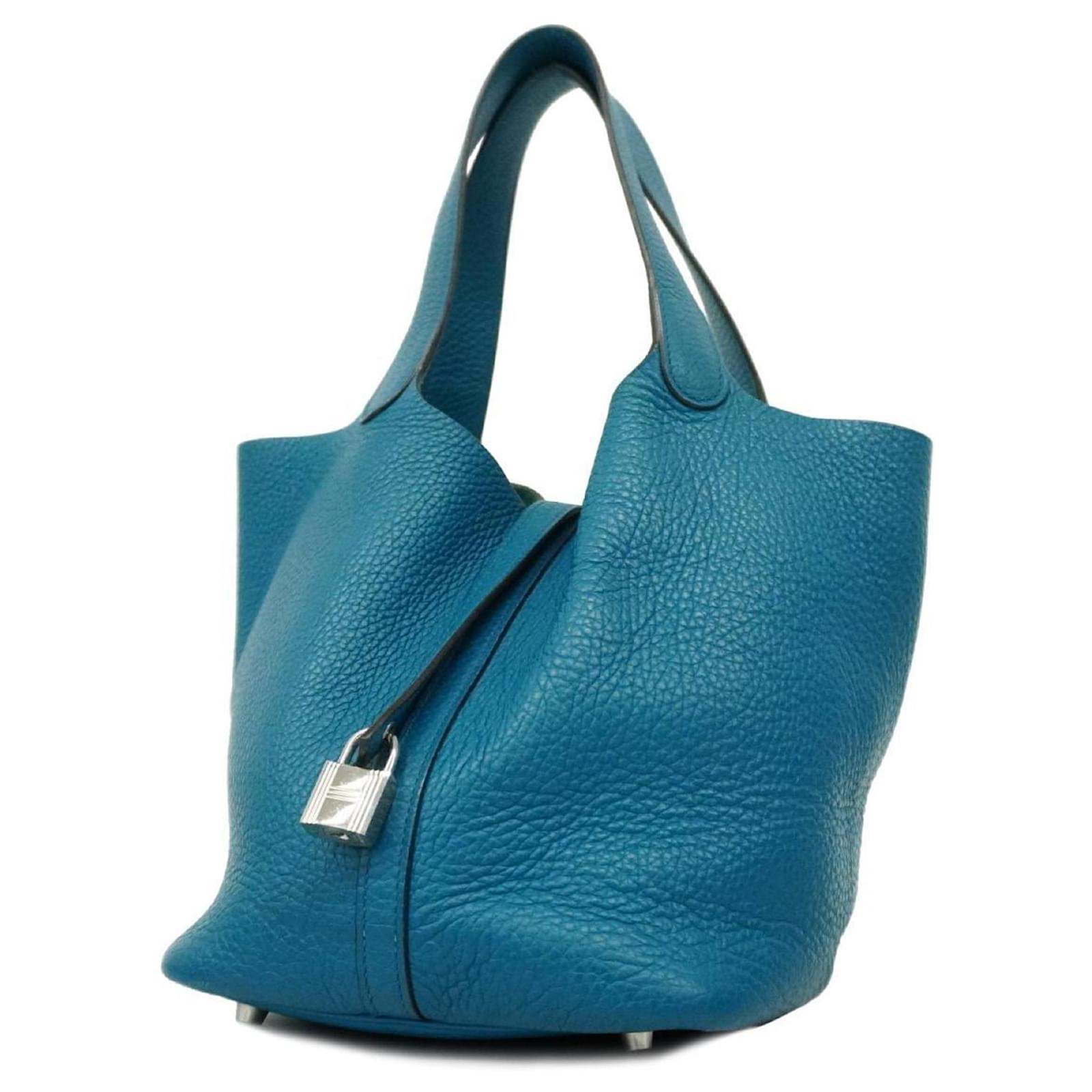 Hermès Picotin Blue Leather ref.1197700 - Joli Closet