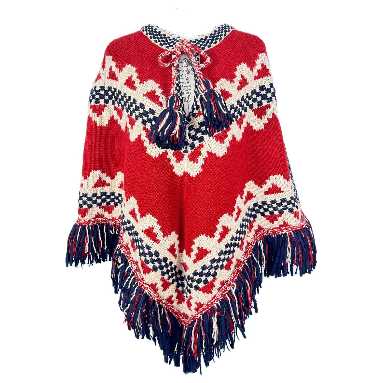 Chanel New Iconic Paris / Dallas Poncho Multiple colors Wool ref ...