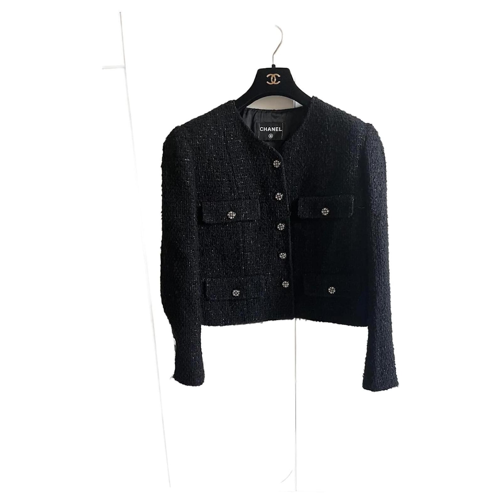 Little black jacket Chanel Tweed ref.1203349 - Joli Closet