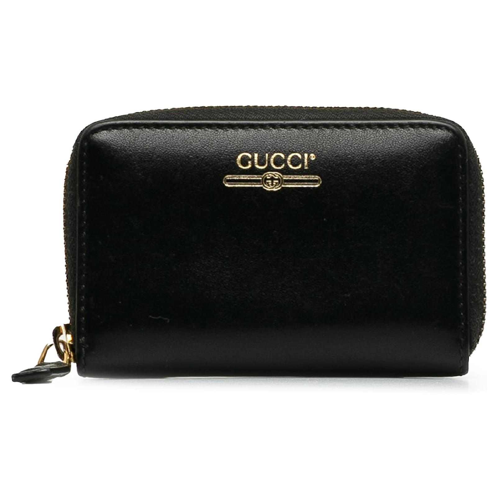 Gucci Black Leather Coin Pouch Pony-style calfskin ref.1204035 - Joli ...