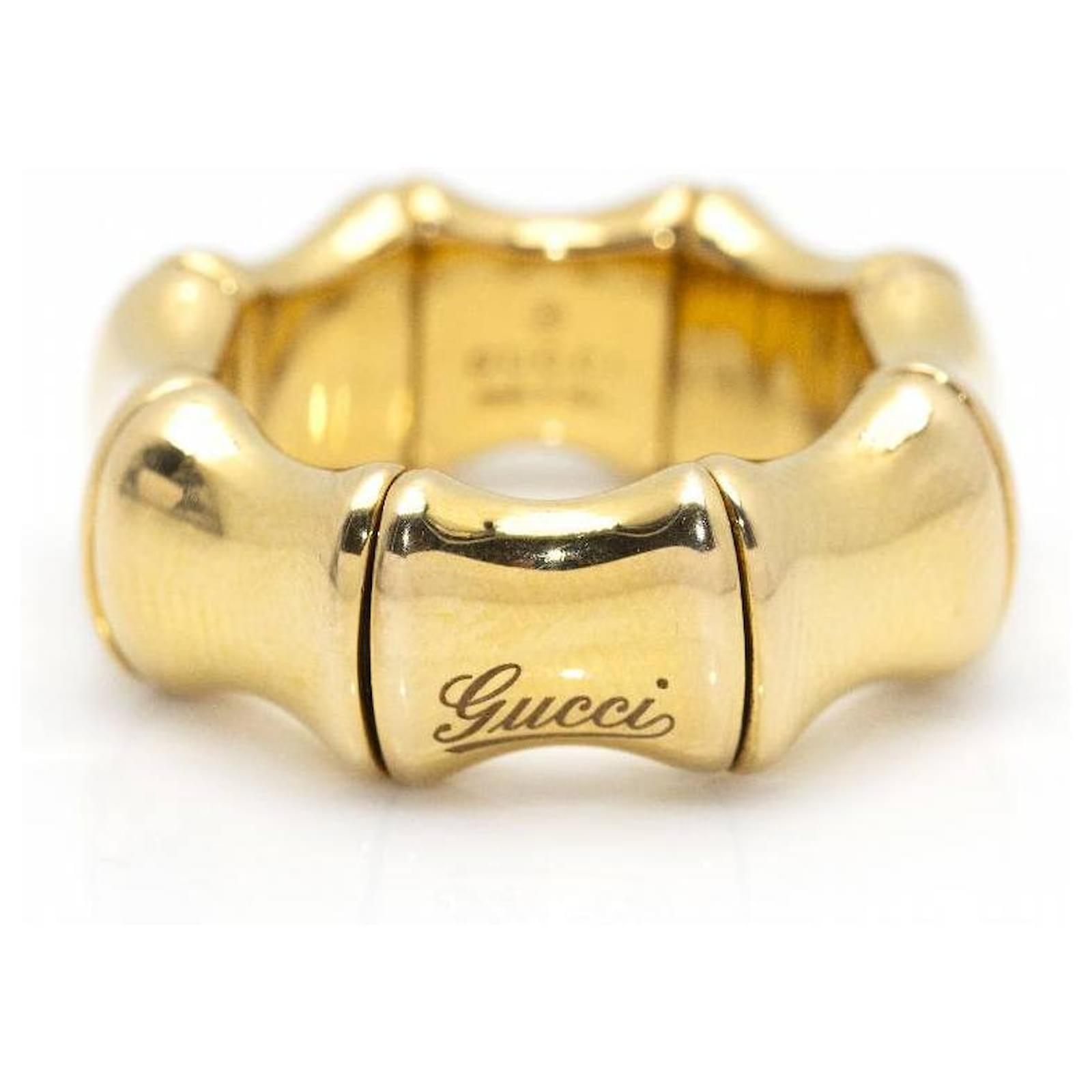 GUCCI BAMBOO SPRING Ring Yellow Gold. Golden ref.1204679 - Joli Closet