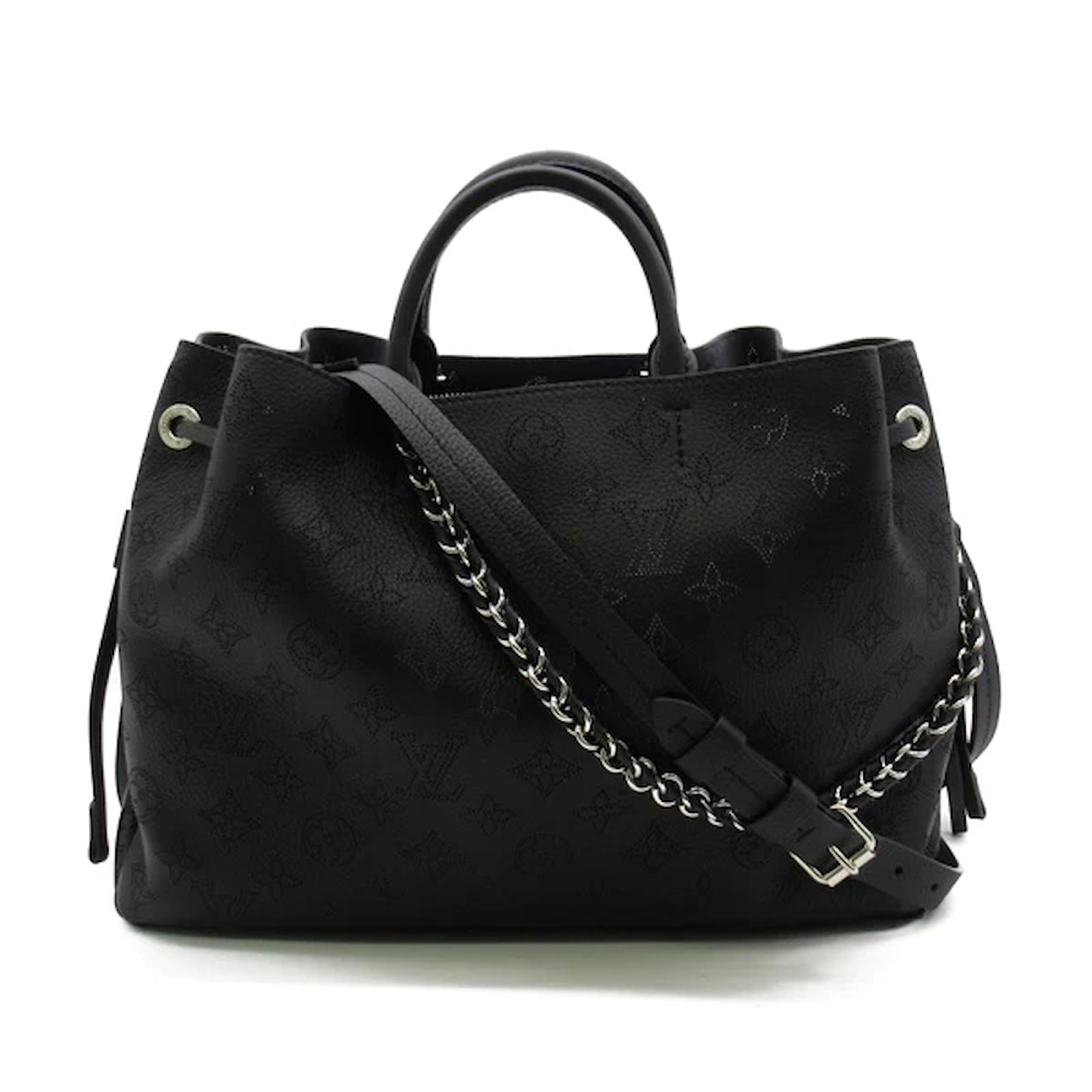 Louis Vuitton Monogram Mahina Bella Tote M59200 Black Leather ref ...