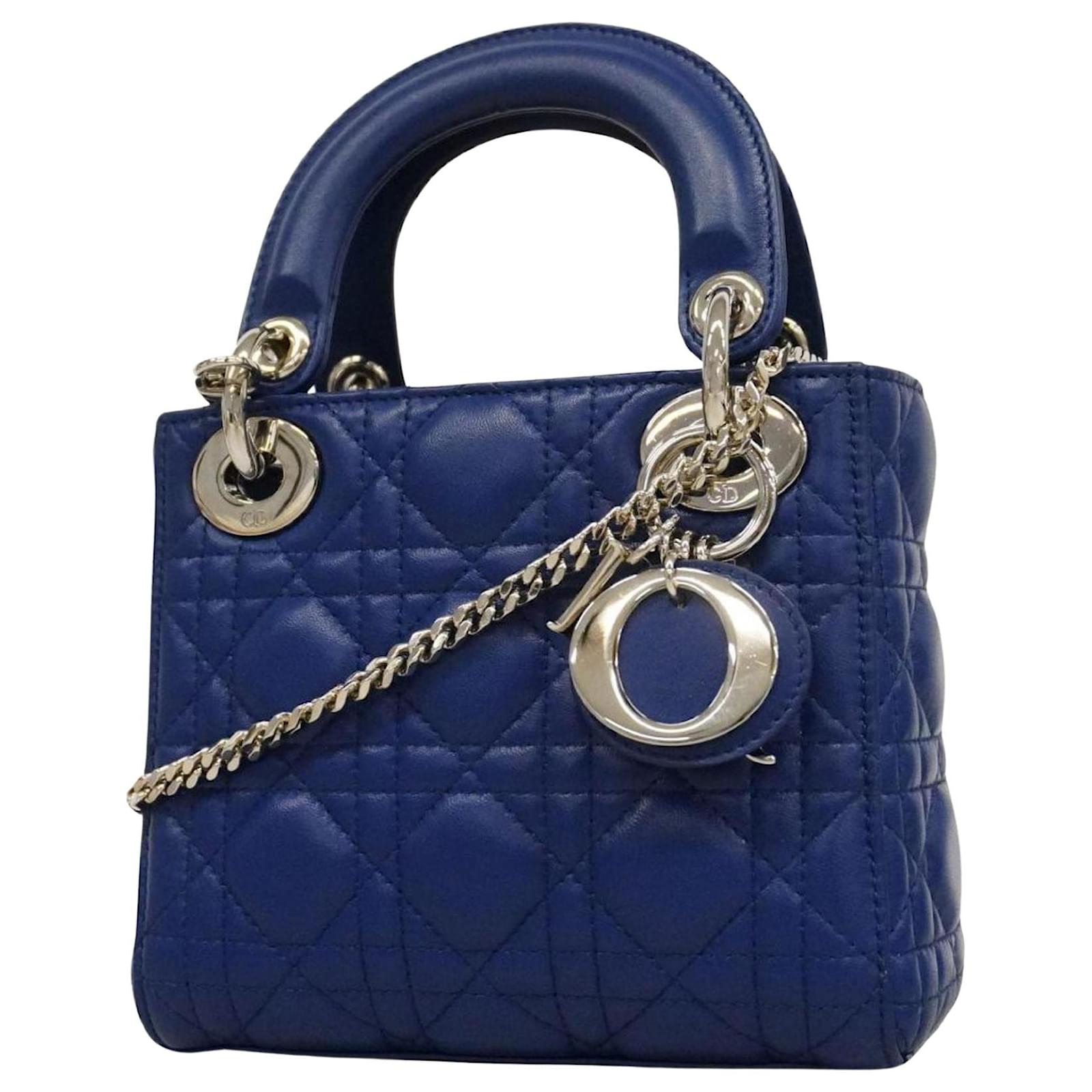Dior Lady Dior Blue Leather ref.1206680 - Joli Closet