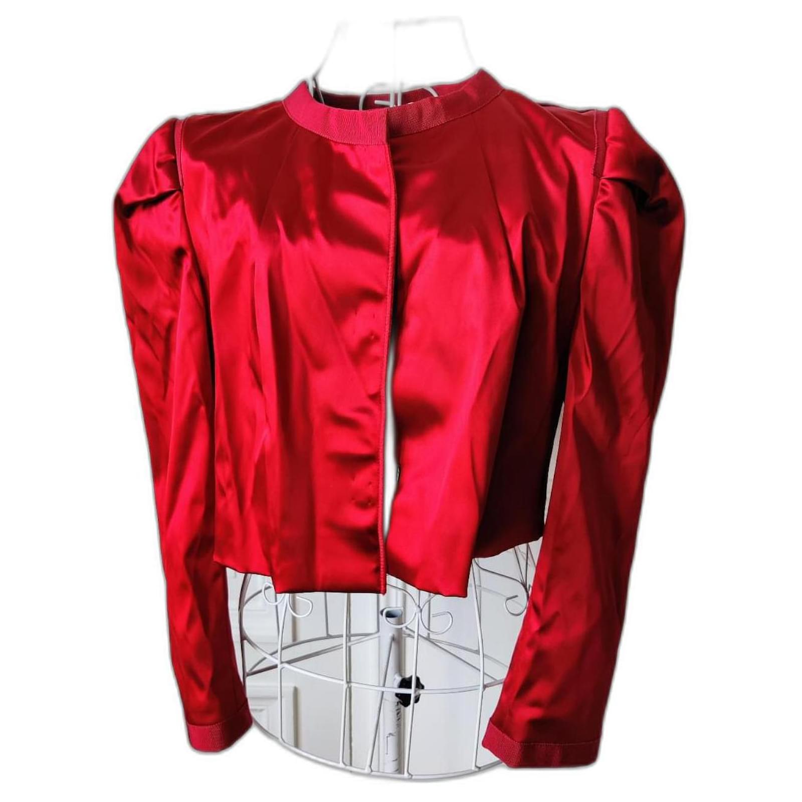 Dolce & Gabbana Dolce Gabbana short satin jacket Red Cotton ref.1206838 ...