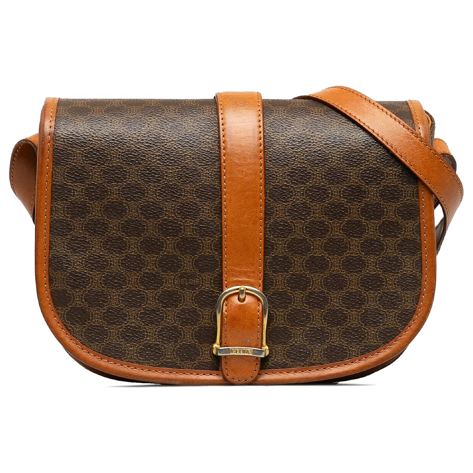 Céline Celine Brown Macadam Crossbody Bag Cloth Cloth ref.1207094 ...