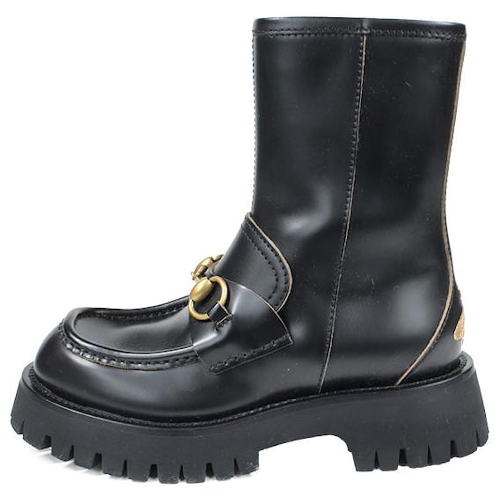 Gucci Ankle Boots Black Leather ref.1207293 - Joli Closet