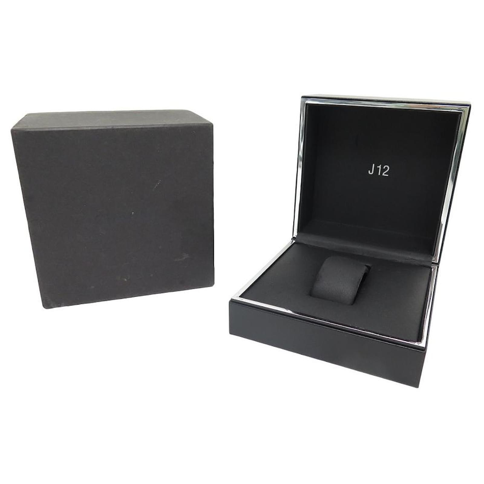 J12 BOX FOR CHANEL J WATCH12 CERAMIC PREMIERE BLACK LEATHER WATCH CASE ...